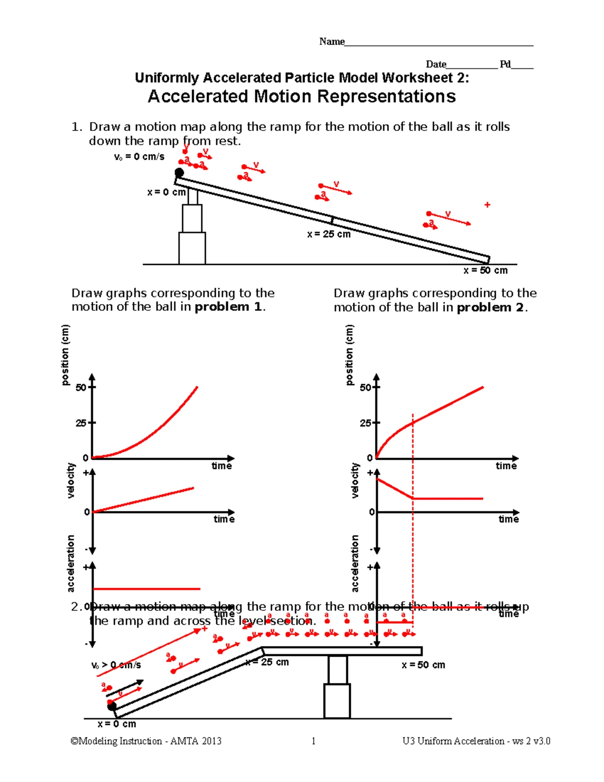 06 U3 ws3 Key - Uniformly Accelerated Motion Review - Studocu