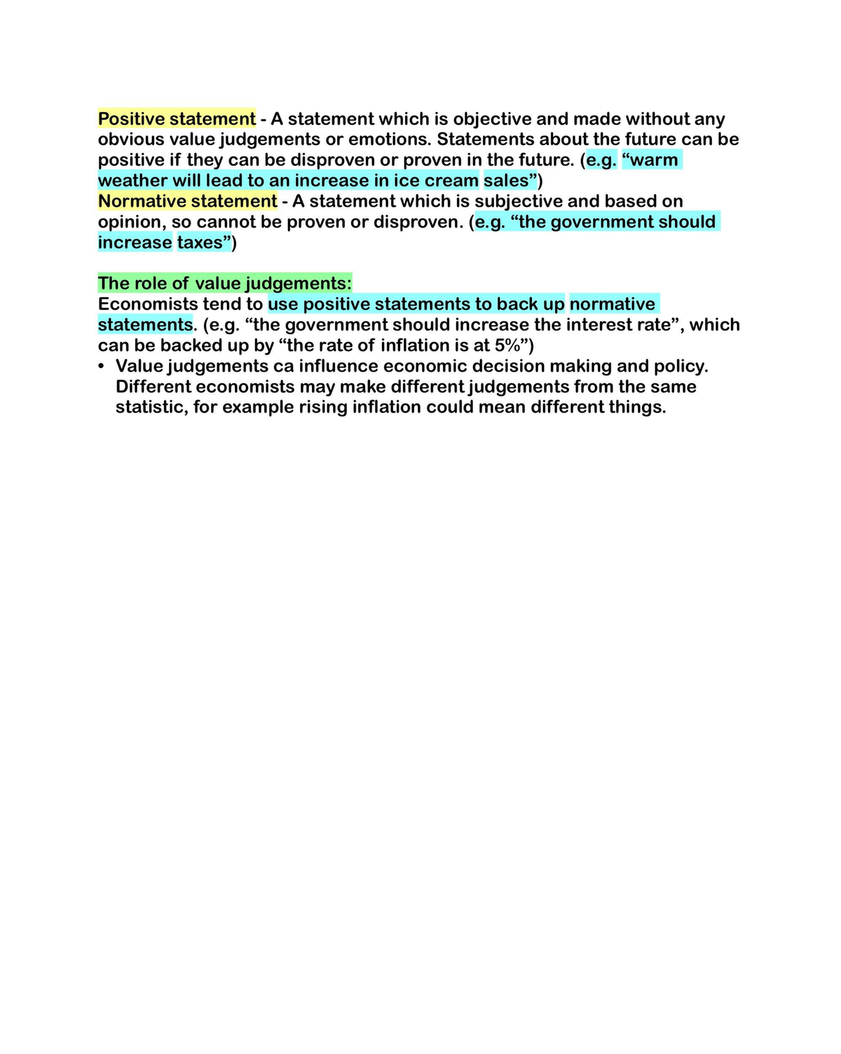 1.1.2 Positive and Normative Economic Statements Explained - Studocu