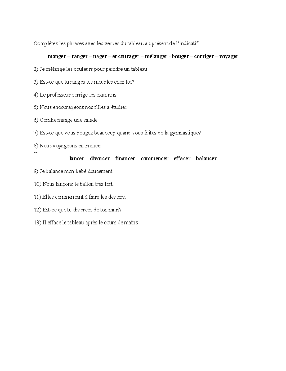 Ger - cer: Stem-Change Verbs in Present Tense Exercises - Studocu