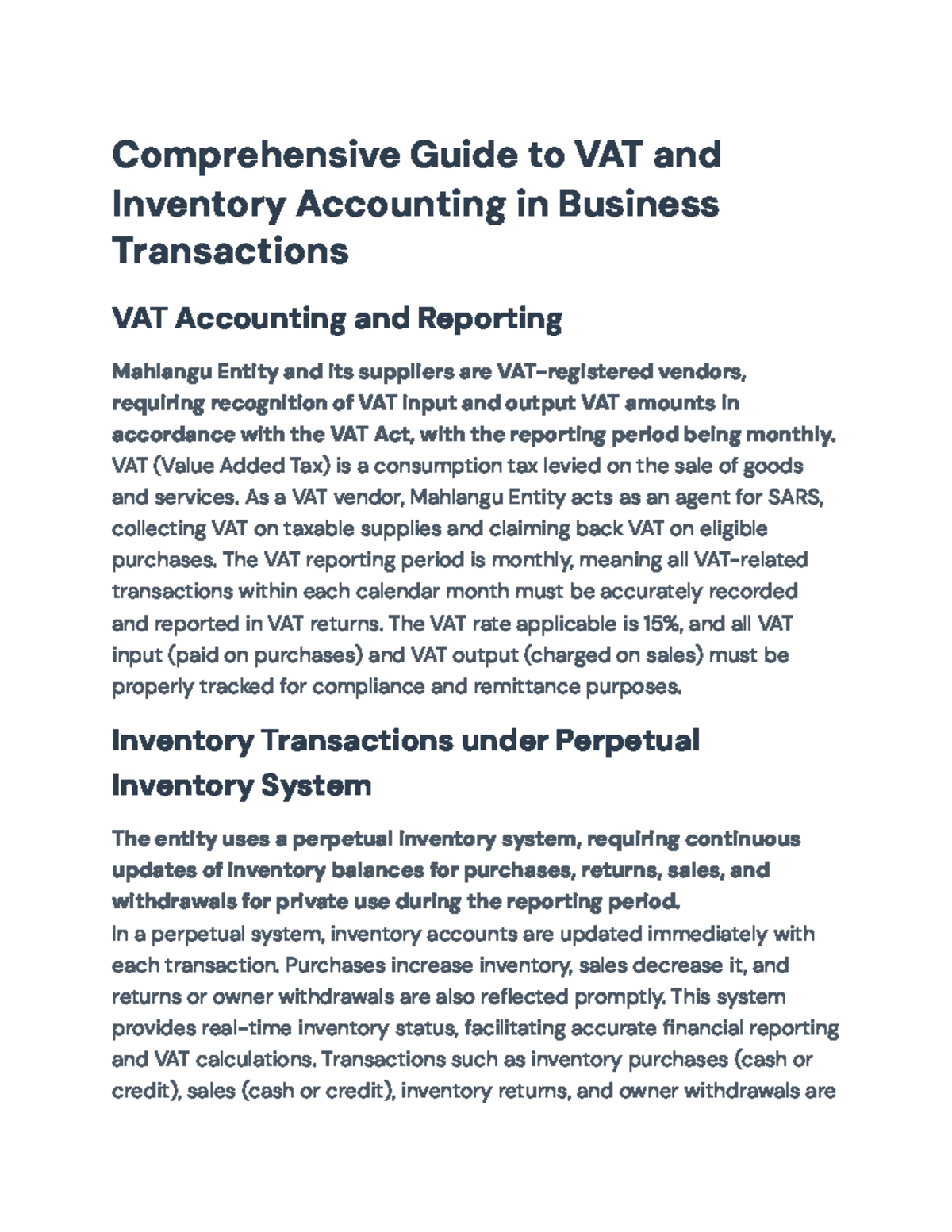 Comprehensive VAT Accounting Guide for Business Transactions (VAT 101 ...