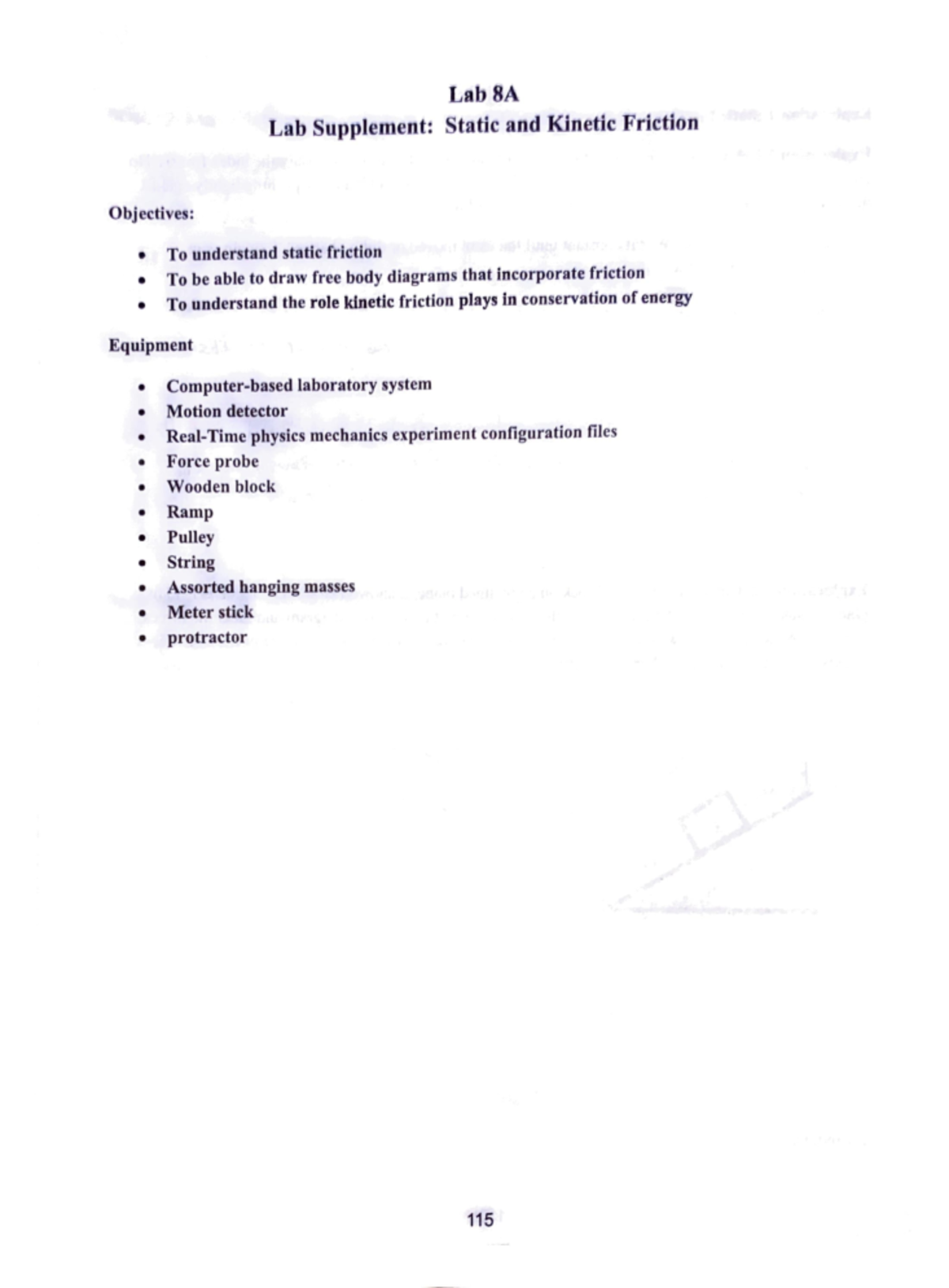PHYS 1408 Section 501 Friction Lab: Static & Kinetic Friction ...