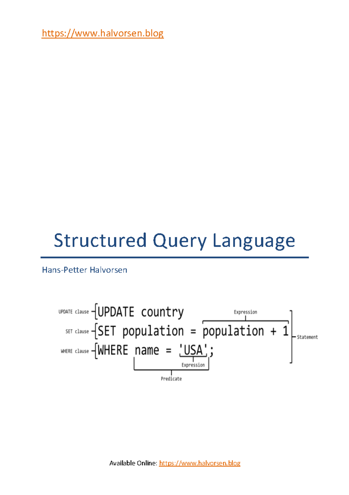 SQL2 - Comprehensive Guide to Structured Query Language (SQL) - Studocu