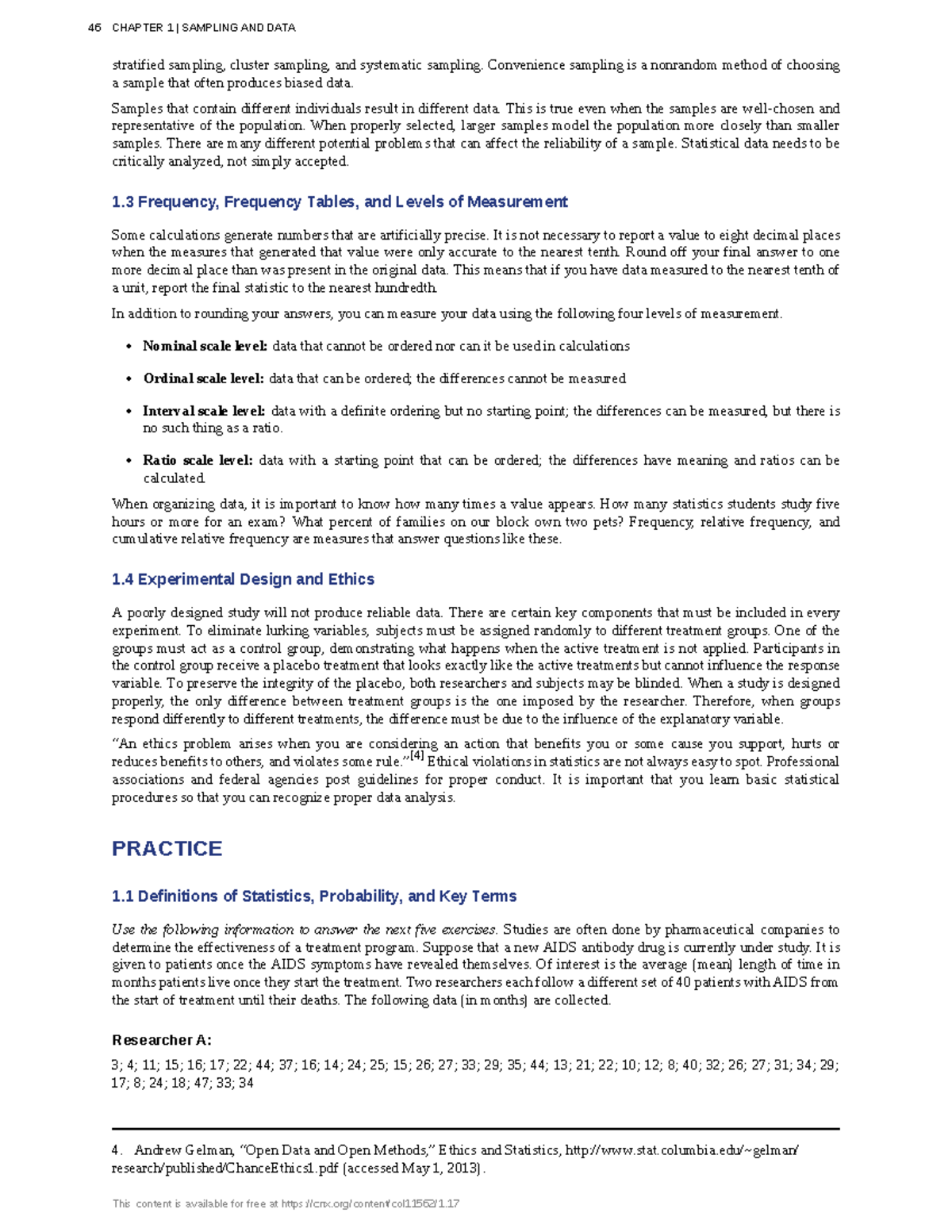 Statistical Methods and Sampling Techniques - Learning Activity 1.3 ...