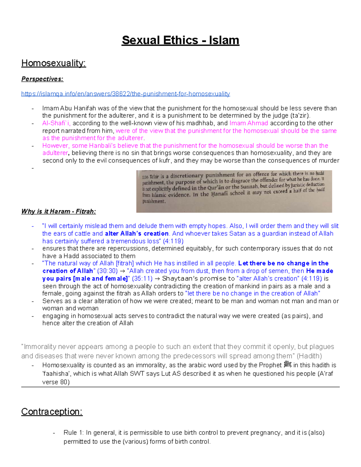 Islamic Perspectives on Sexual Ethics: Homosexuality and Contraception ...