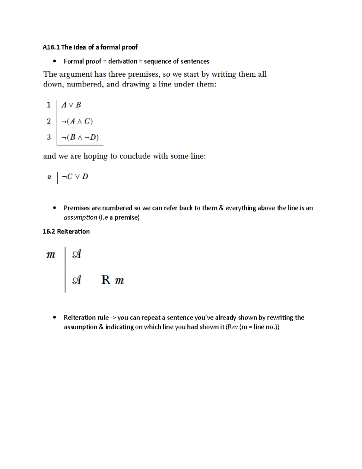 Ch.16 Notes on Basic Rules for TFL: Proofs, Assumptions & Logic - Studocu