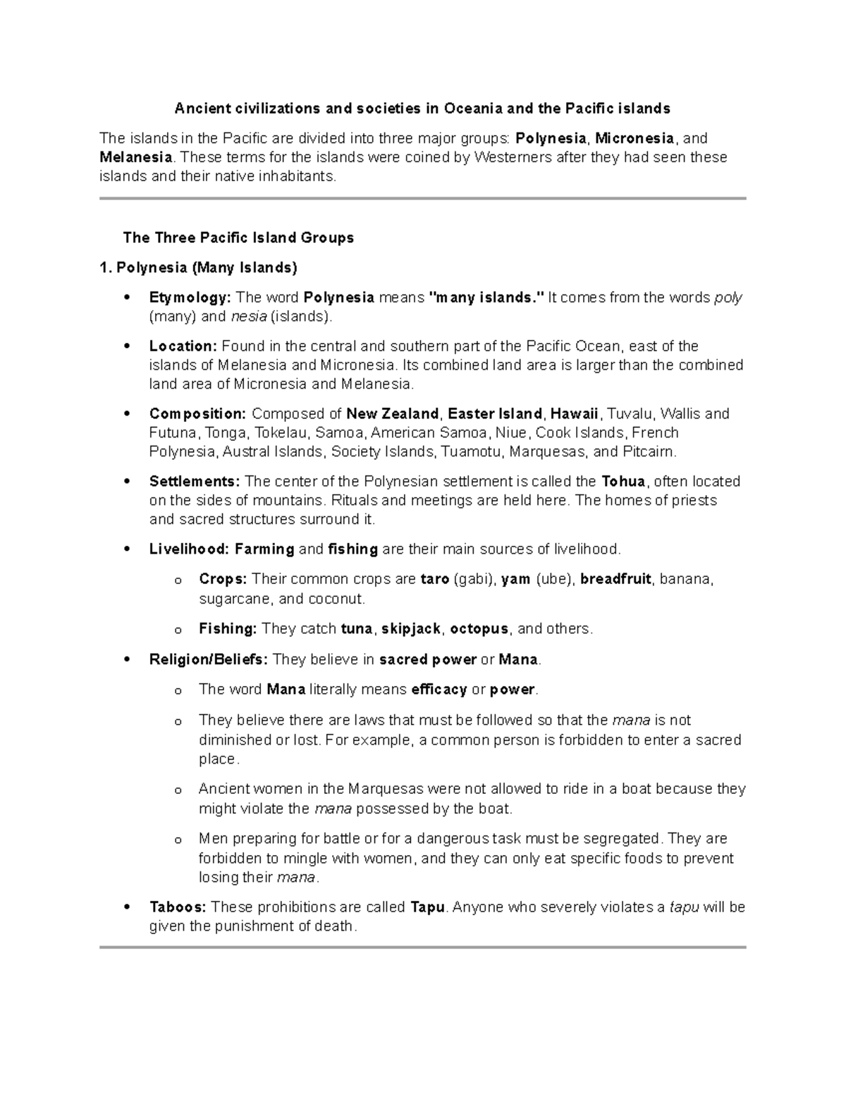 Ancient Civilizations in Oceania: Polynesia, Micronesia, Melanesia ...