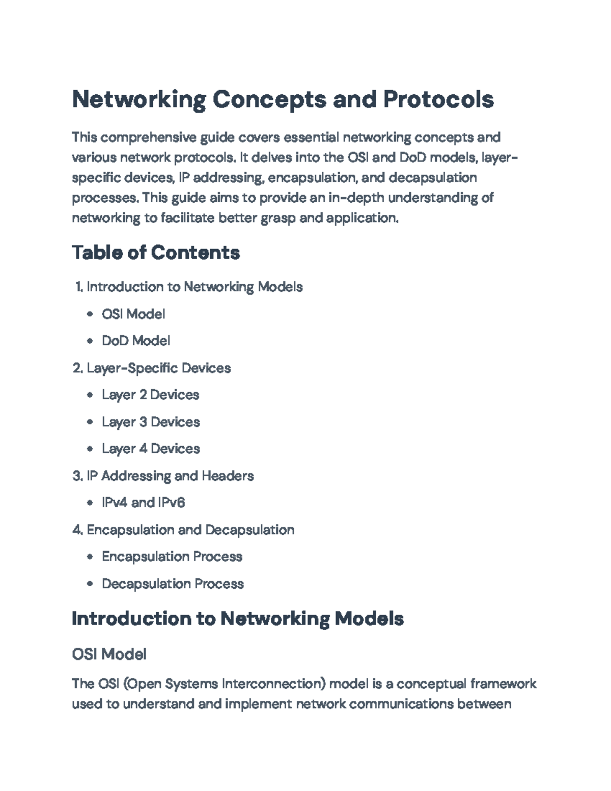 Networking Concepts and Protocols: OSI & DoD Models Guide - Networking ...
