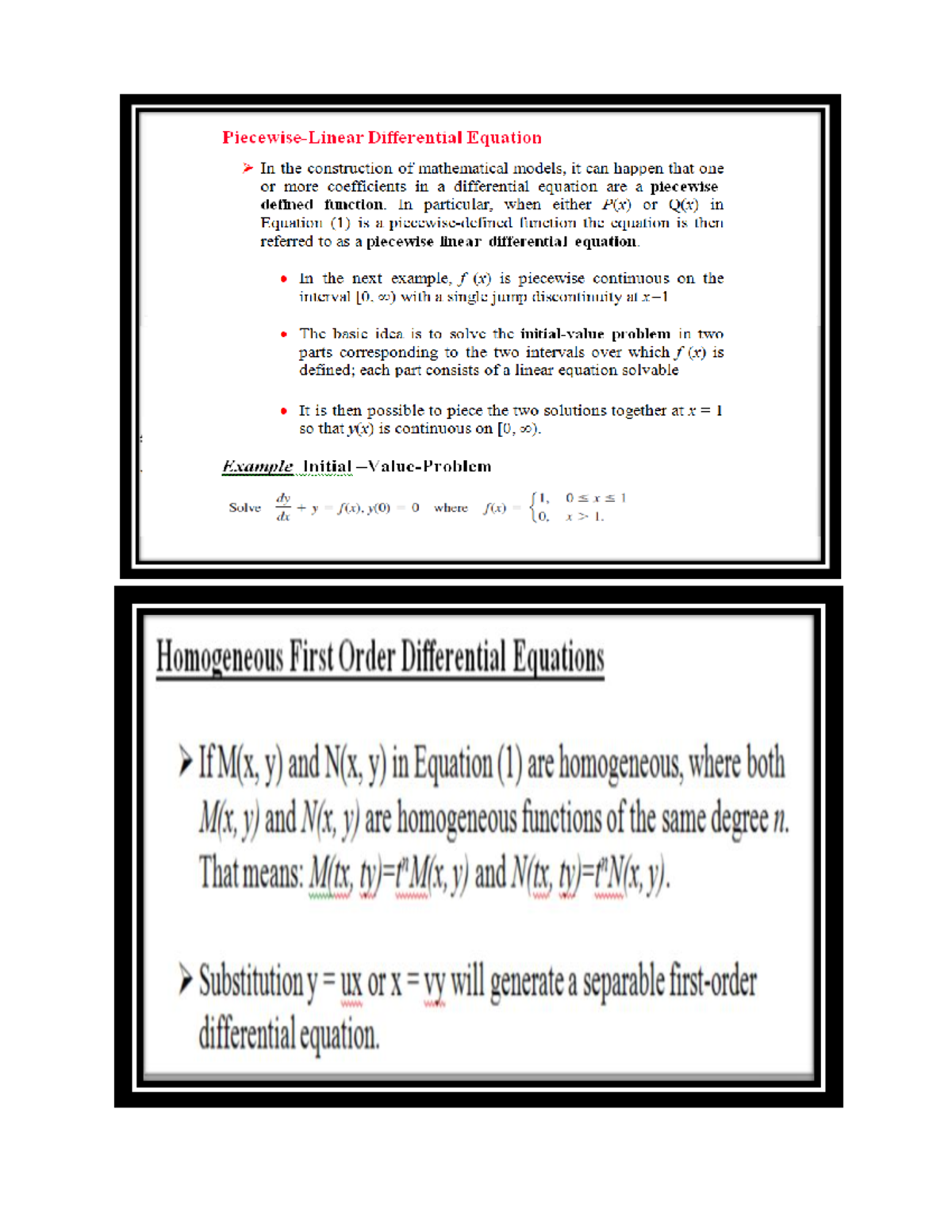 Advanced Mathematics: Differential Equations in GE604 Concepts and ...