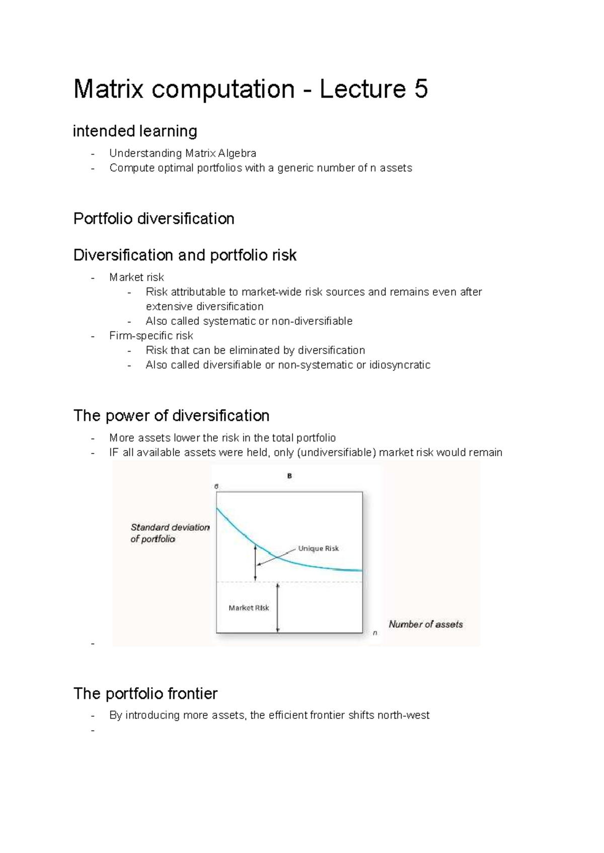 Matrix Computation Lecture 5: Understanding Portfolio Optimization ...