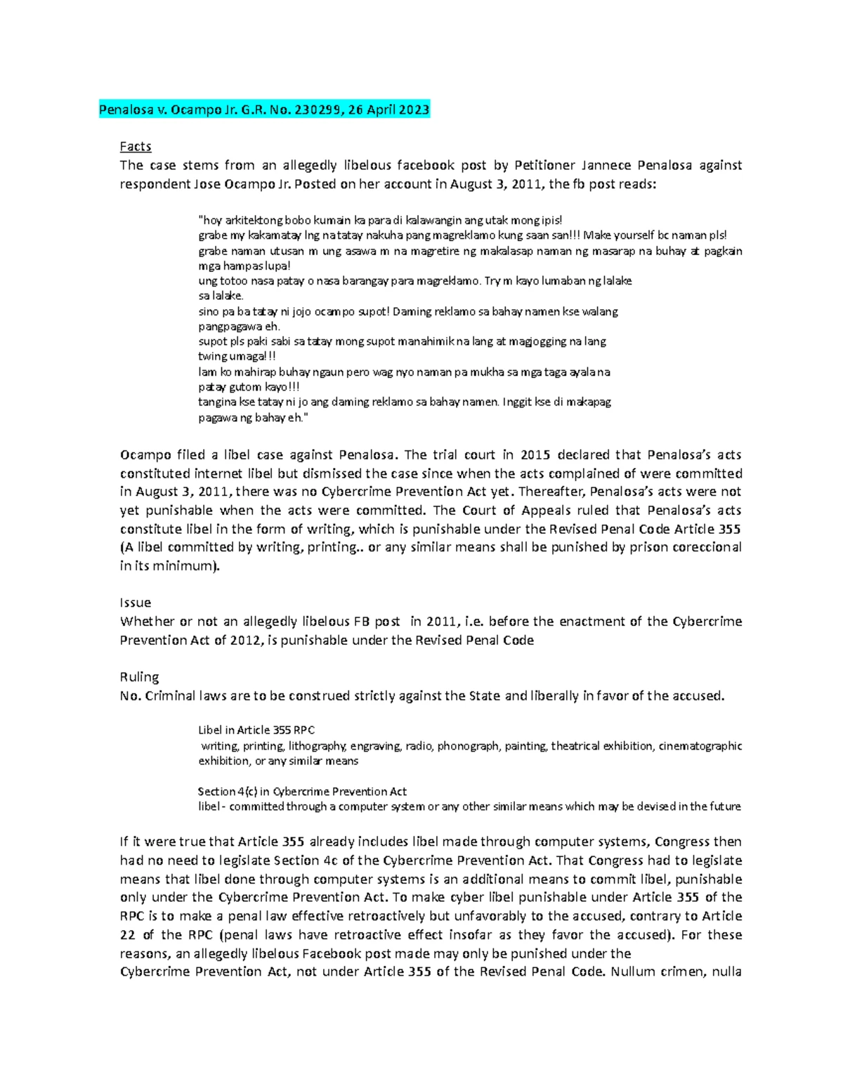 CRIM - Penalty Table Overview: Types & Durations Explained - Studocu