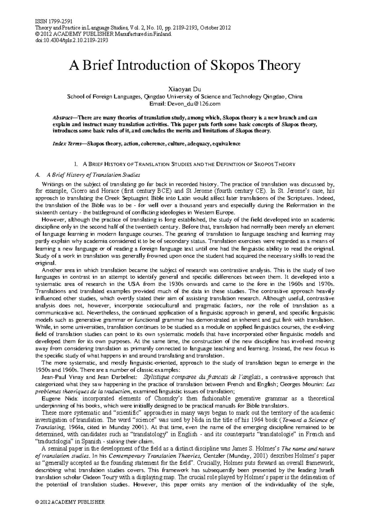 Skopos Theory: Practical Applications and Insights in Translation ...
