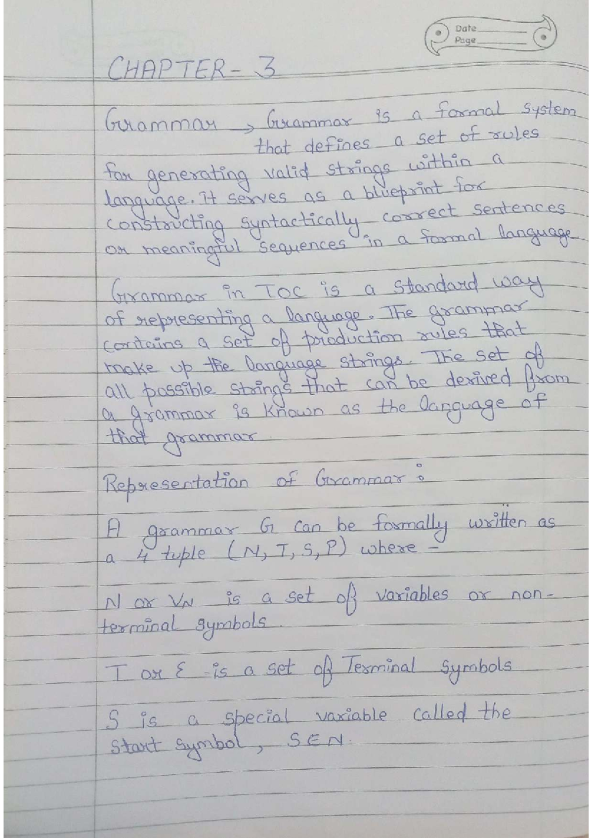 TOC Unit 3: Grammar Concepts and Types Explained - Studocu