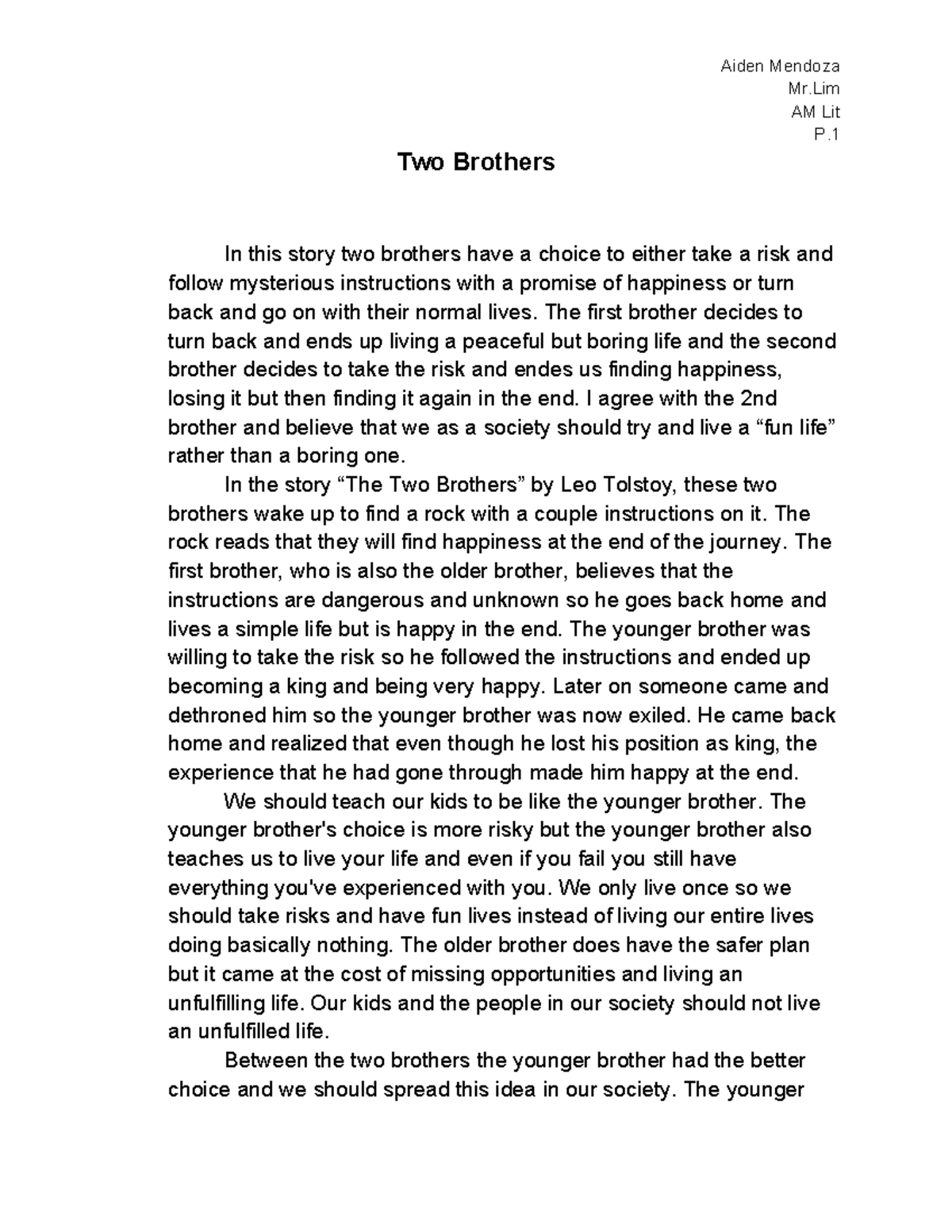 Untitled document - efefef fefefef - Aiden Mendoza Mr AM Lit P. Two ...