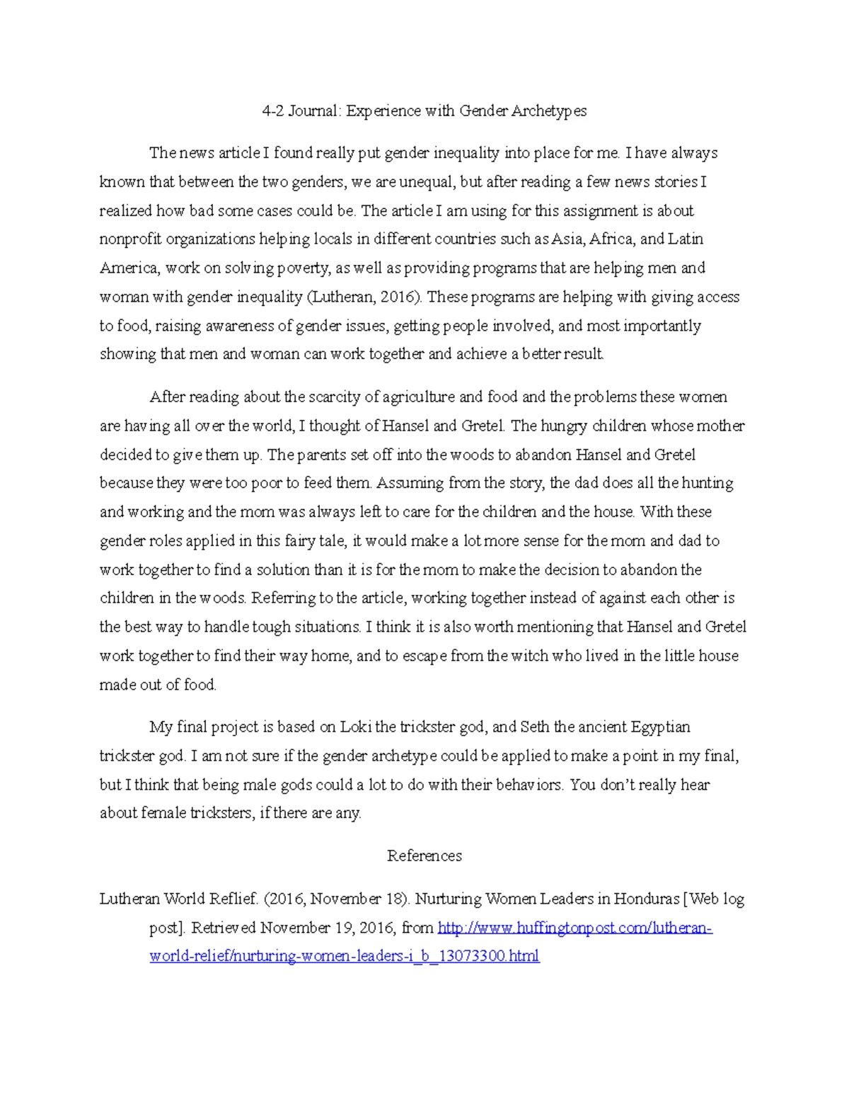 LIT 229 4-2 Journal: Exploring Modern Trickster Archetypes - Studocu