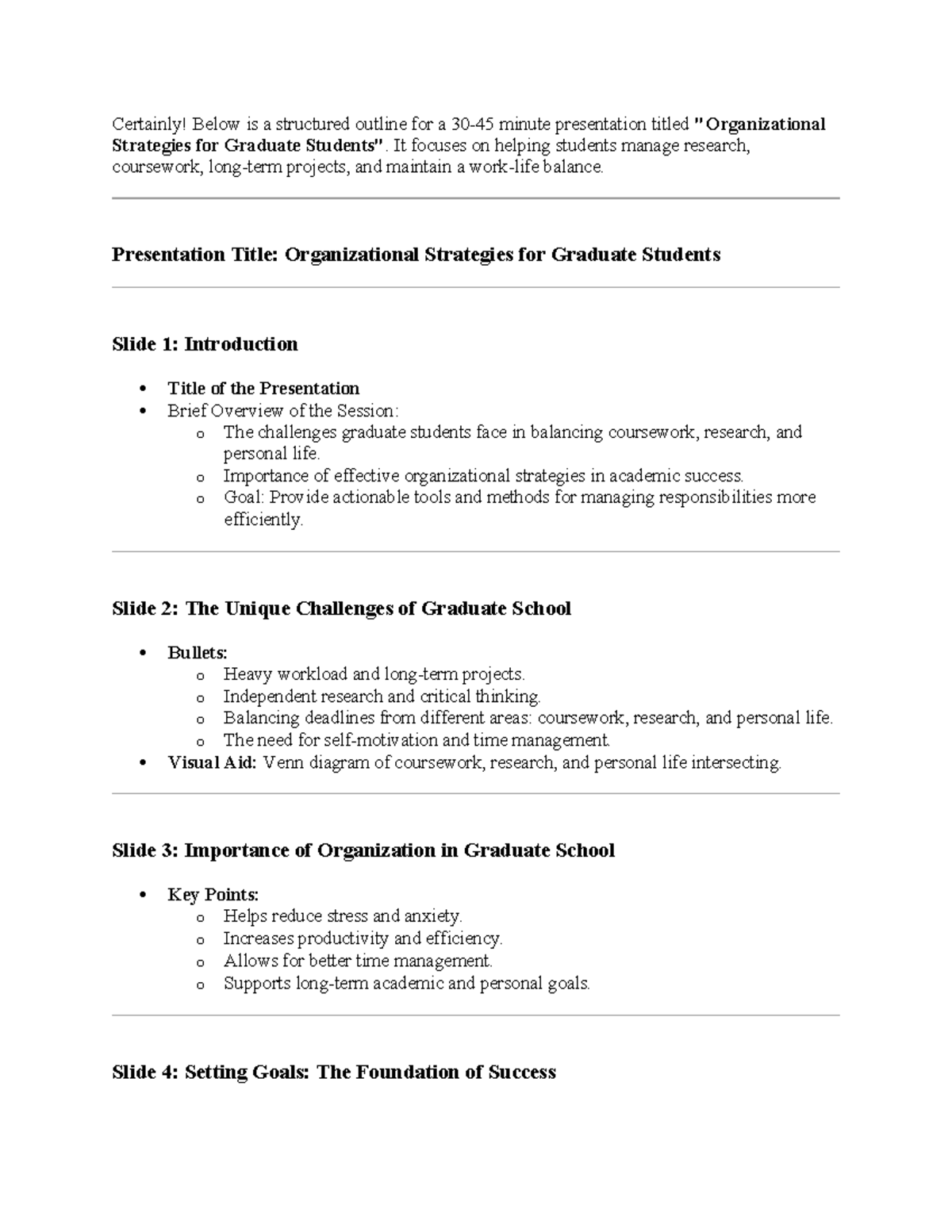 Organizational Strategies for Graduate Students: A Practical Guide ...