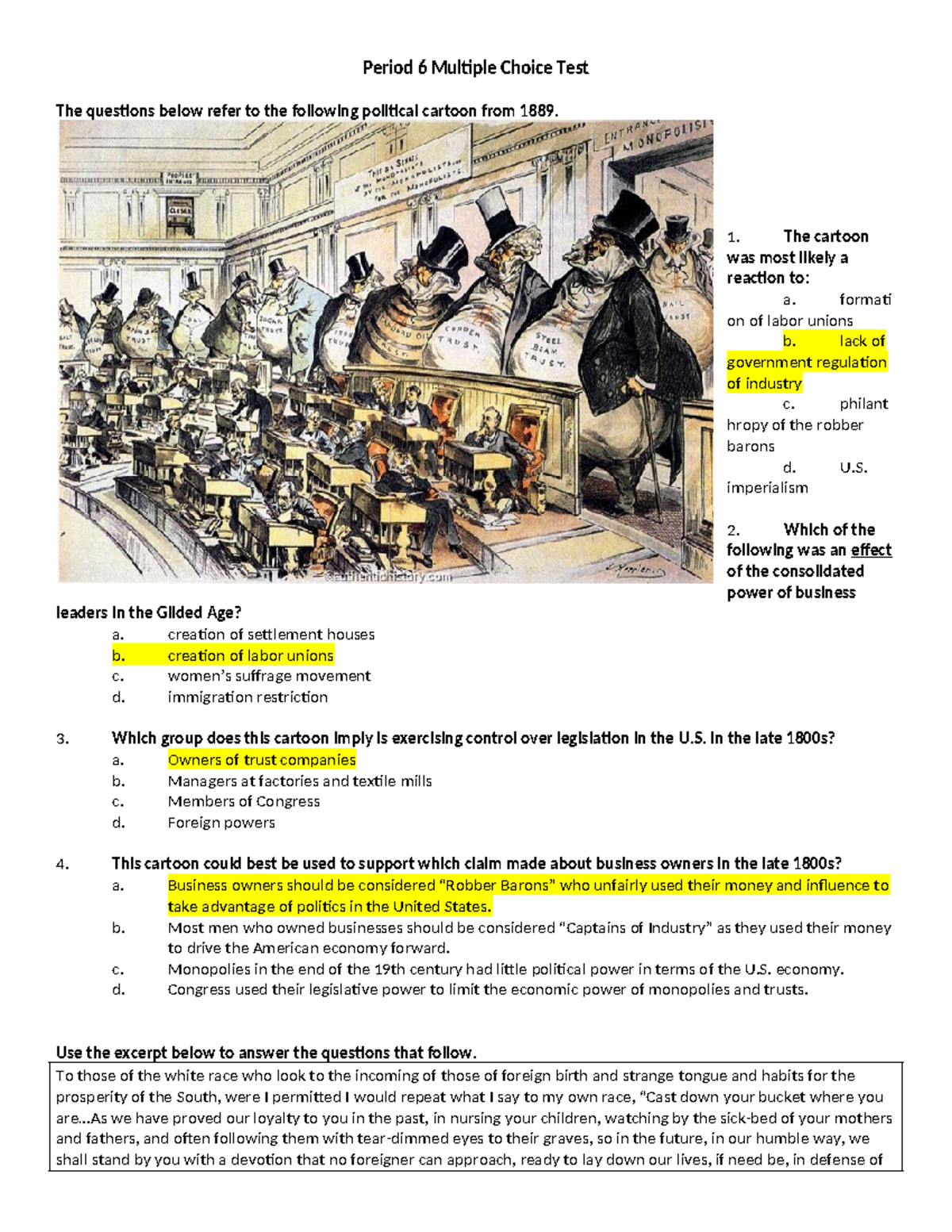 Period 6 MC Test - Practice Test Exam - Period 6 Multiple Choice Test ...