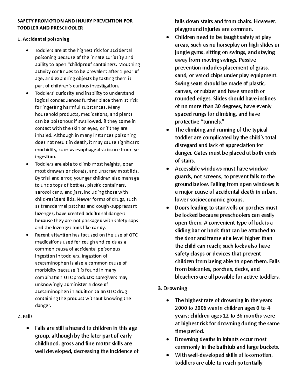 Safety Promotion & Injury Prevention for Toddlers and Preschoolers ...