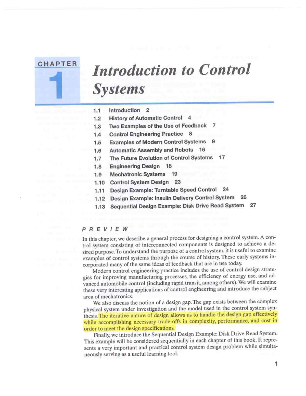 Lecture 1: Introduction to Control Systems - Overview and History - Studocu