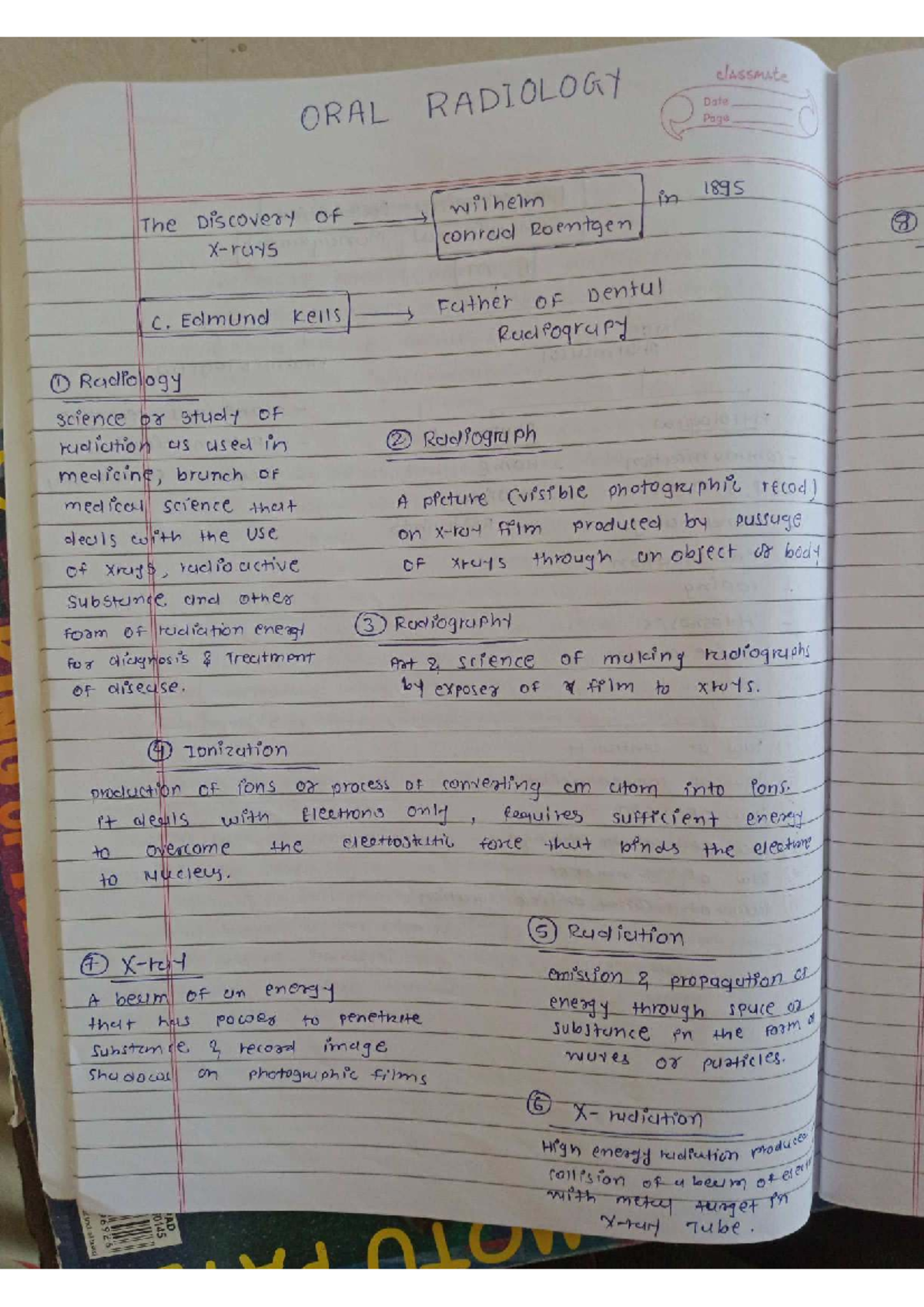 ORAL RADIOLOGY (Course Code: OMR) - Comprehensive Study Notes - Studocu