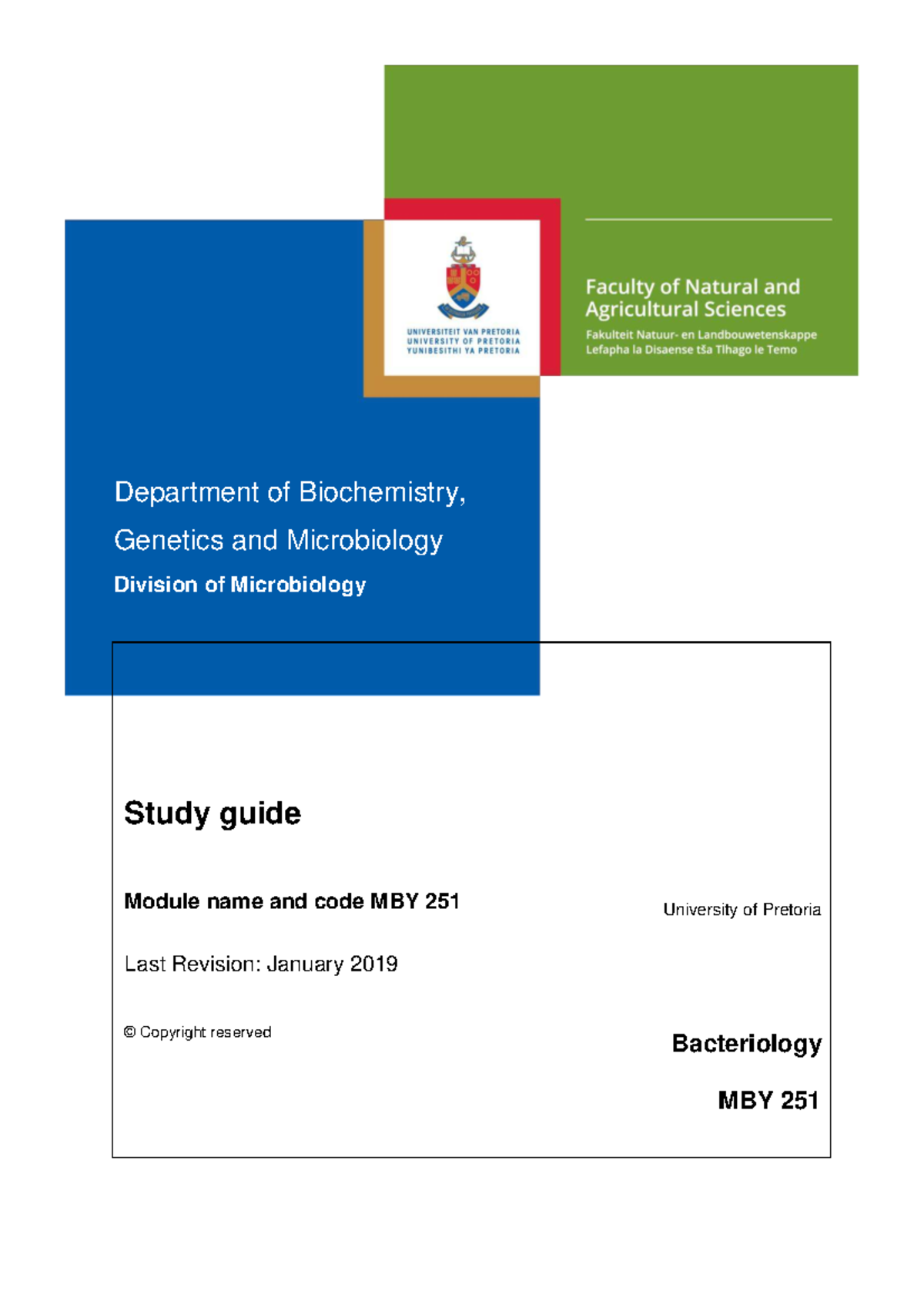 MBY 251 Bacteriology Study Guide: Understanding Prokaryotes - Studocu