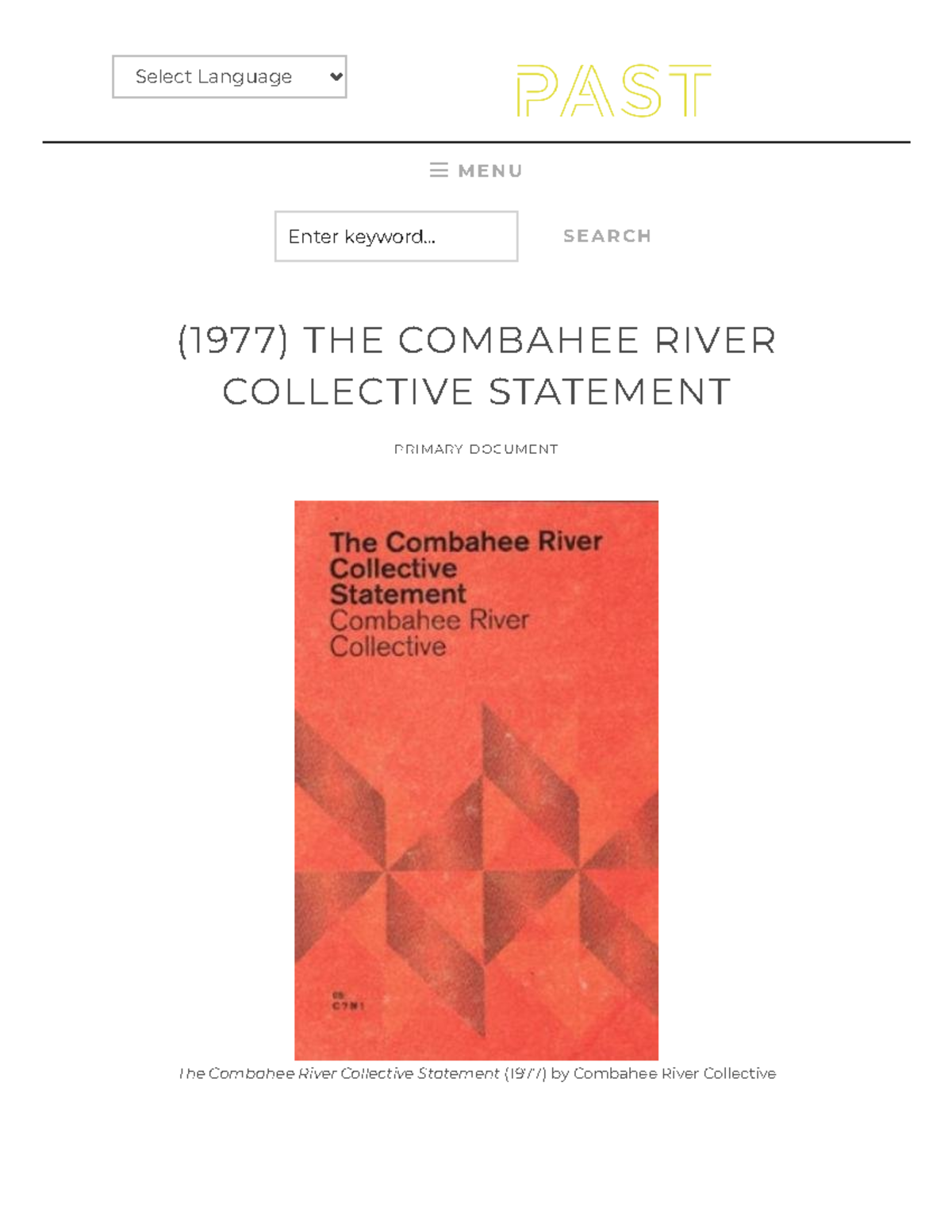Combahee River Collective Statement (1977): A Black Feminist ...