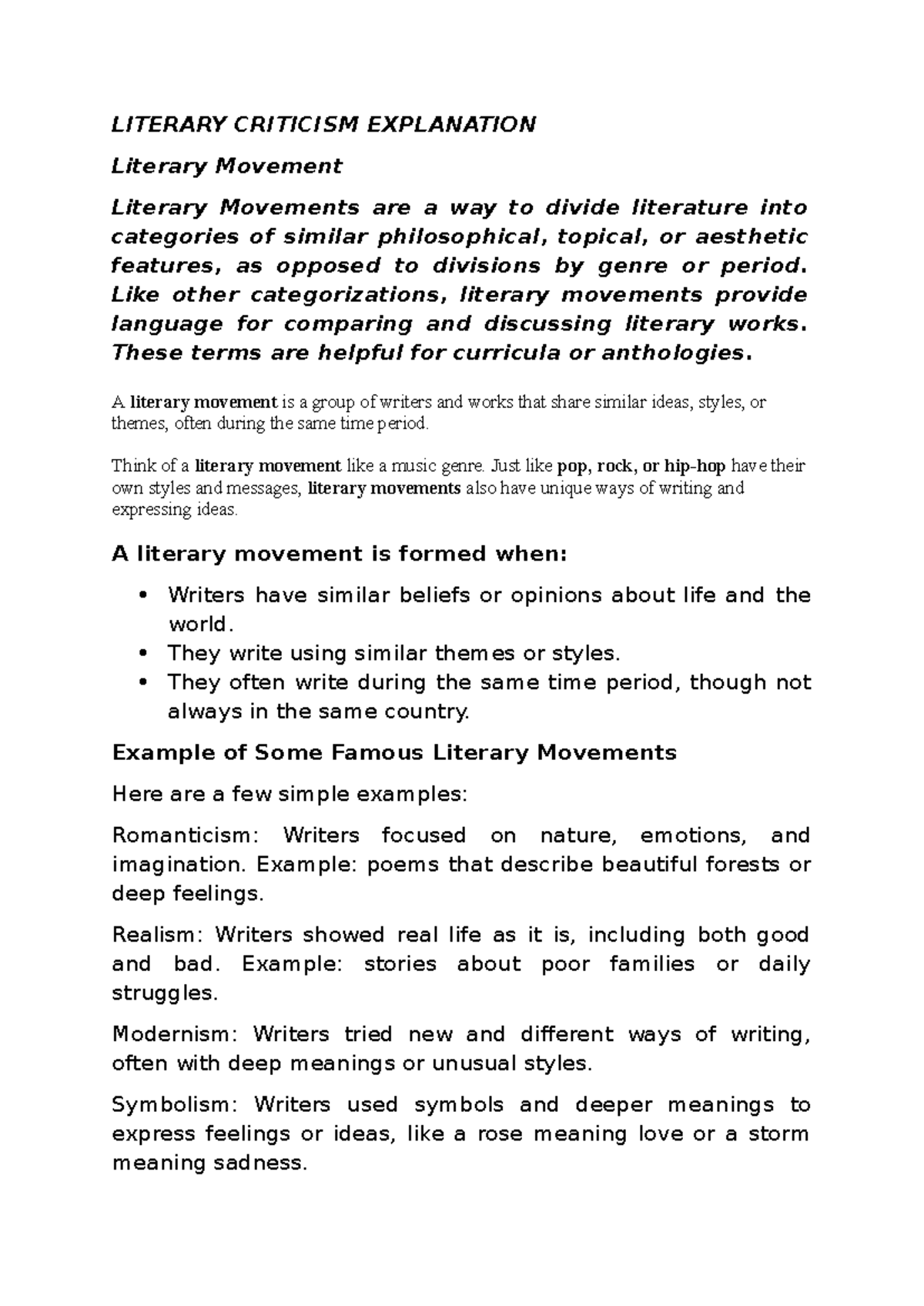 LIT CRIT 101: Overview of Literary Movements and Metaphysical Poetry ...