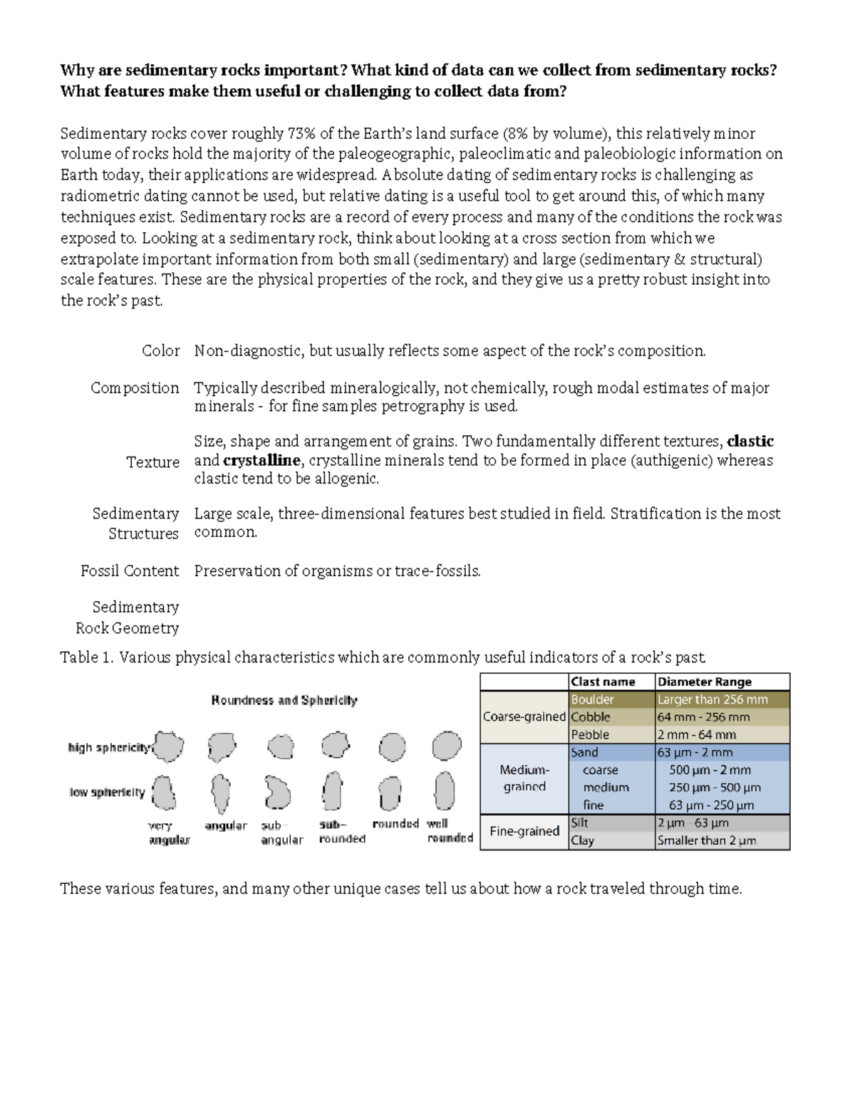 Sedimentary Geology 201: Key Concepts and Exam Questions - Studocu