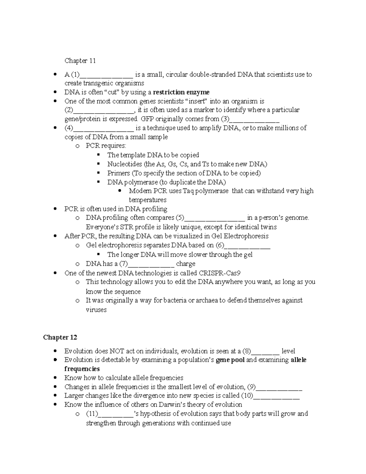 Hardy-Weinberg Equilibrium & Evolution Principles: Ch 11-12 Insights ...