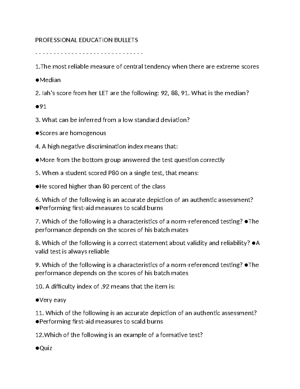 LET Reviewer 2025: Key Concepts in Professional Education - Studocu