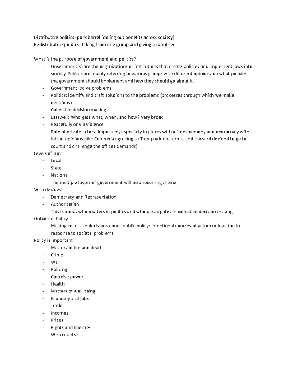 American Gov - Lecture Notes on Government and Politics - Studocu