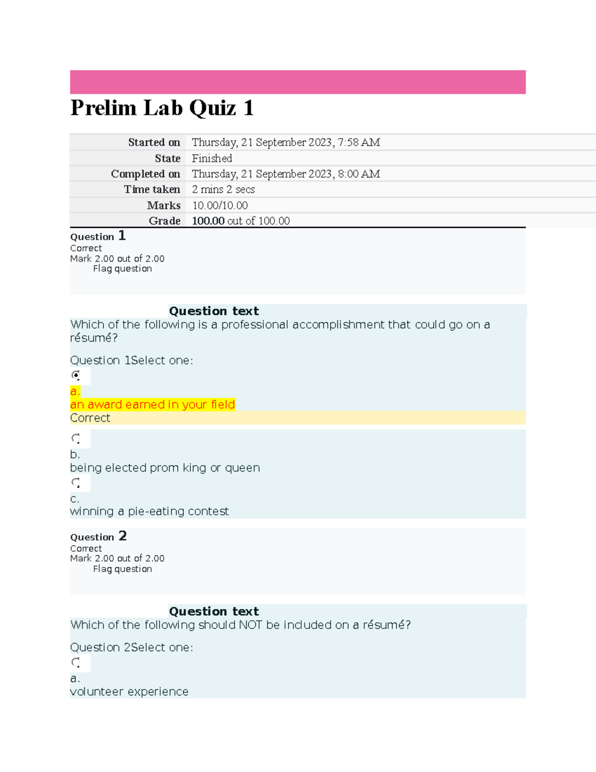 UGRD-IT6400 IT Practicum - Prelim, Midterm & Final Quiz Review 2023-24 ...