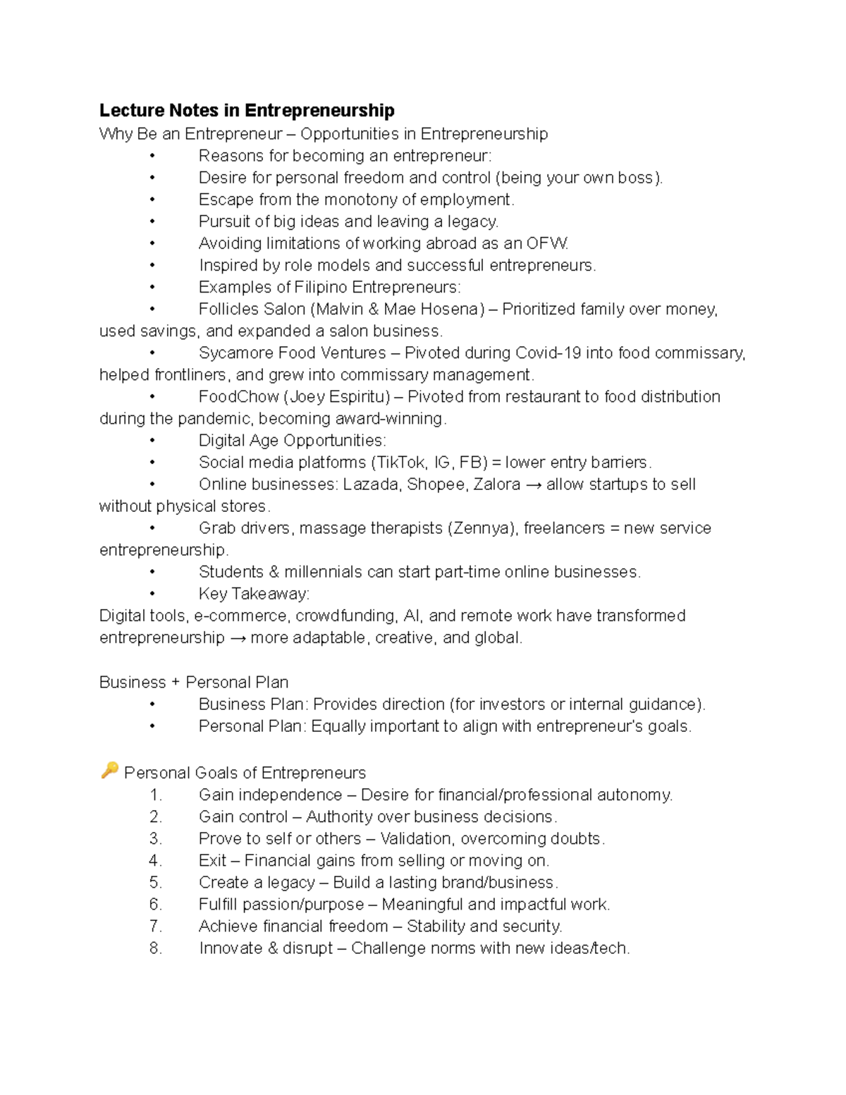 Entrep Mind - PART 2: Entrepreneurial Opportunities for Personal ...