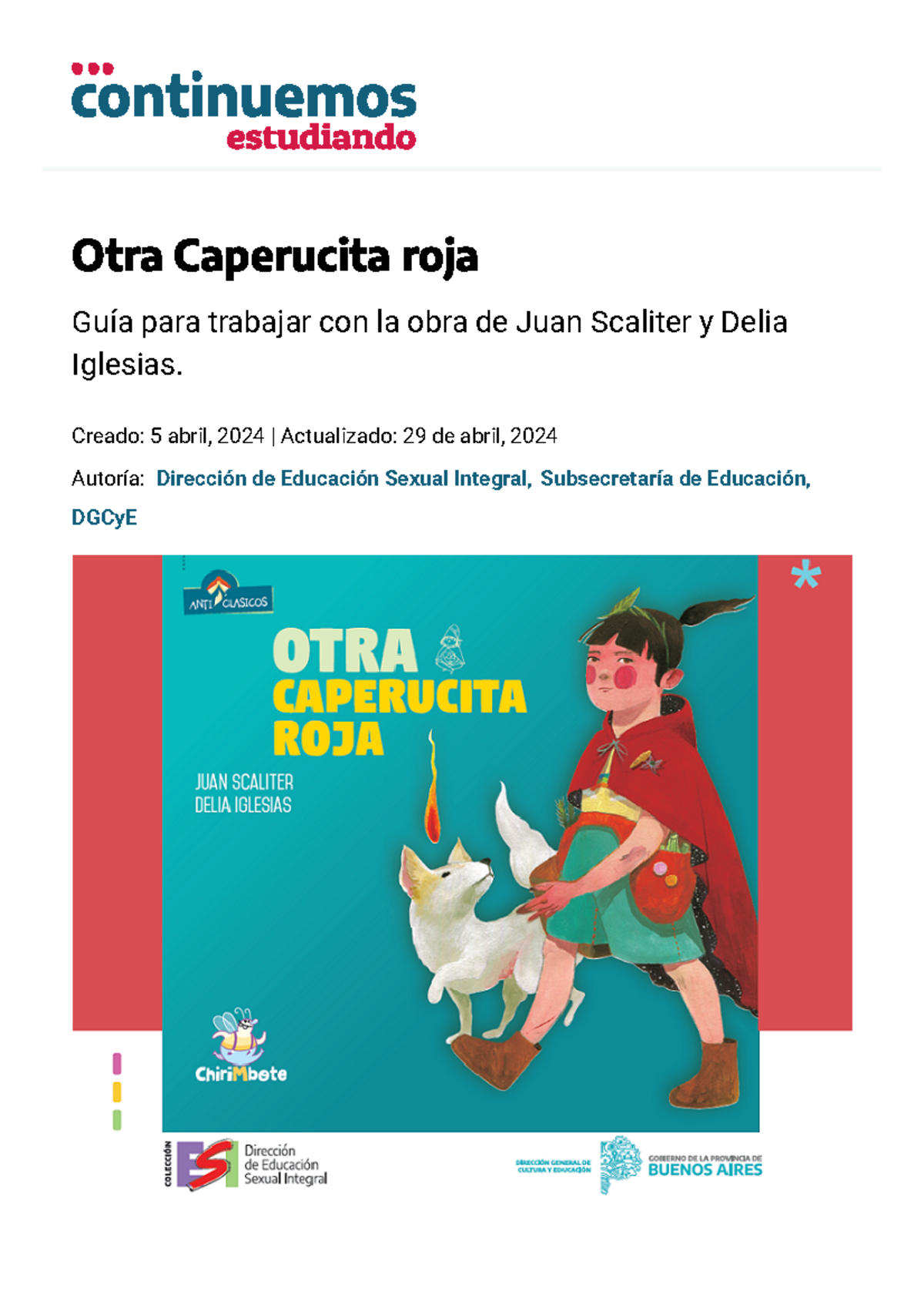 Guía de lectura: Otra Caperucita Roja (ESI) - Studocu
