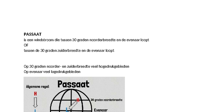 Uitleg moesson en passaat - Aardrijkskunde - PASSAAT is een windstroom ...