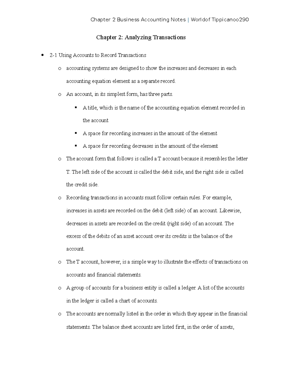 Chapter 2: Analyzing Transactions in Accounting Systems - Studocu