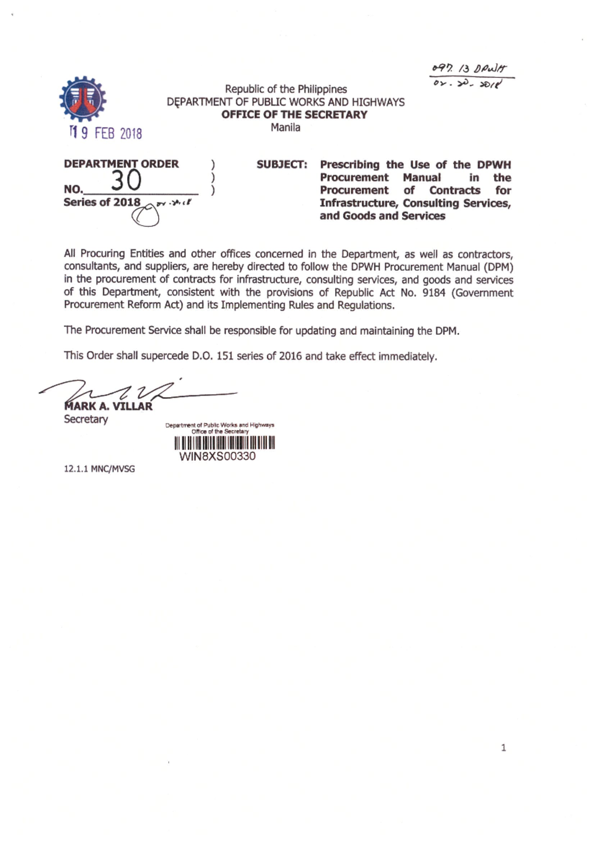 Minimum Test Requirements for DPWH Infrastructure Projects (Volume II ...