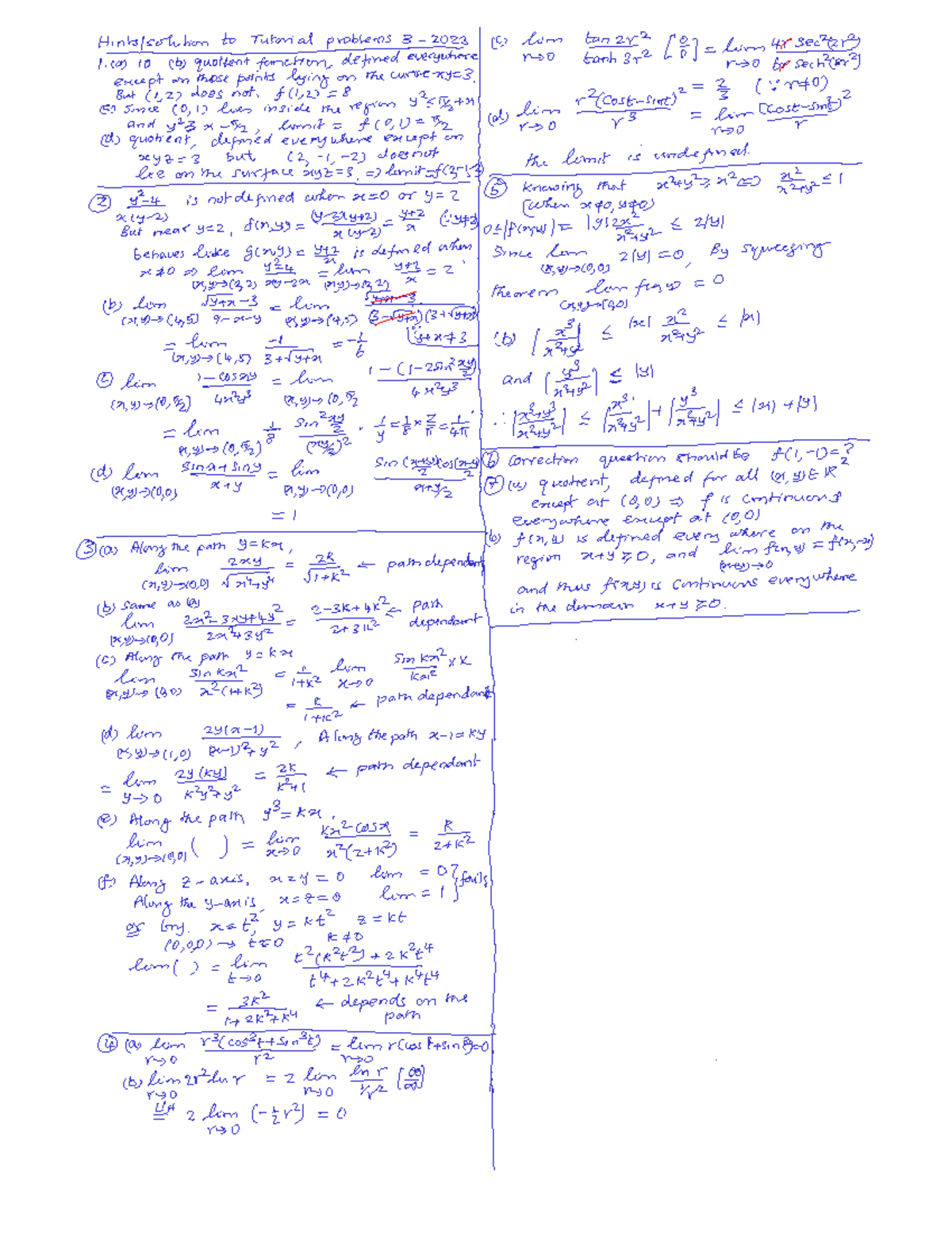 Hints 3 - solutions to Math238 Tutorial 3 - Math238 - Studocu