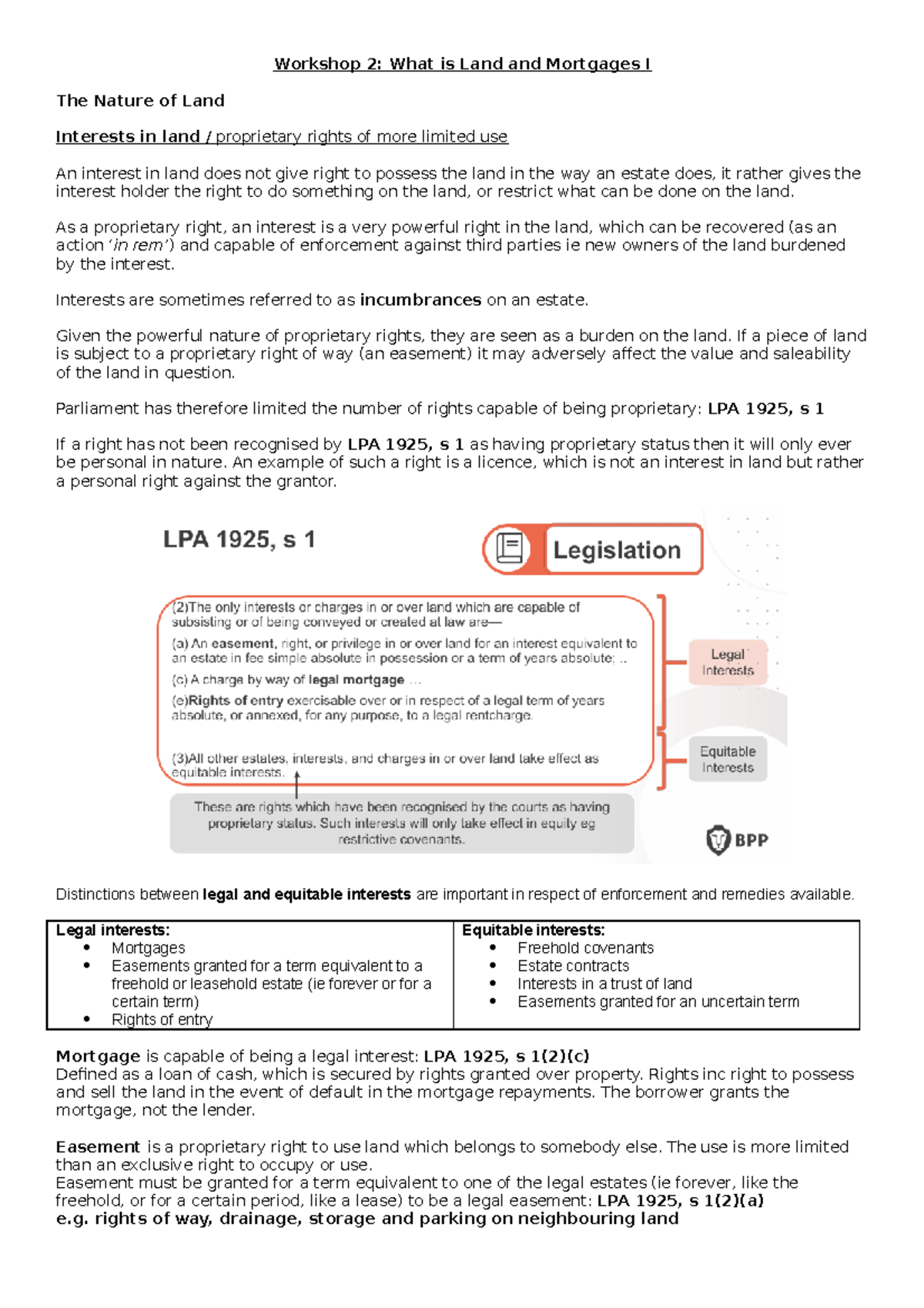 2 - Understanding Land and Mortgages I: Key Concepts and Rights - Studocu