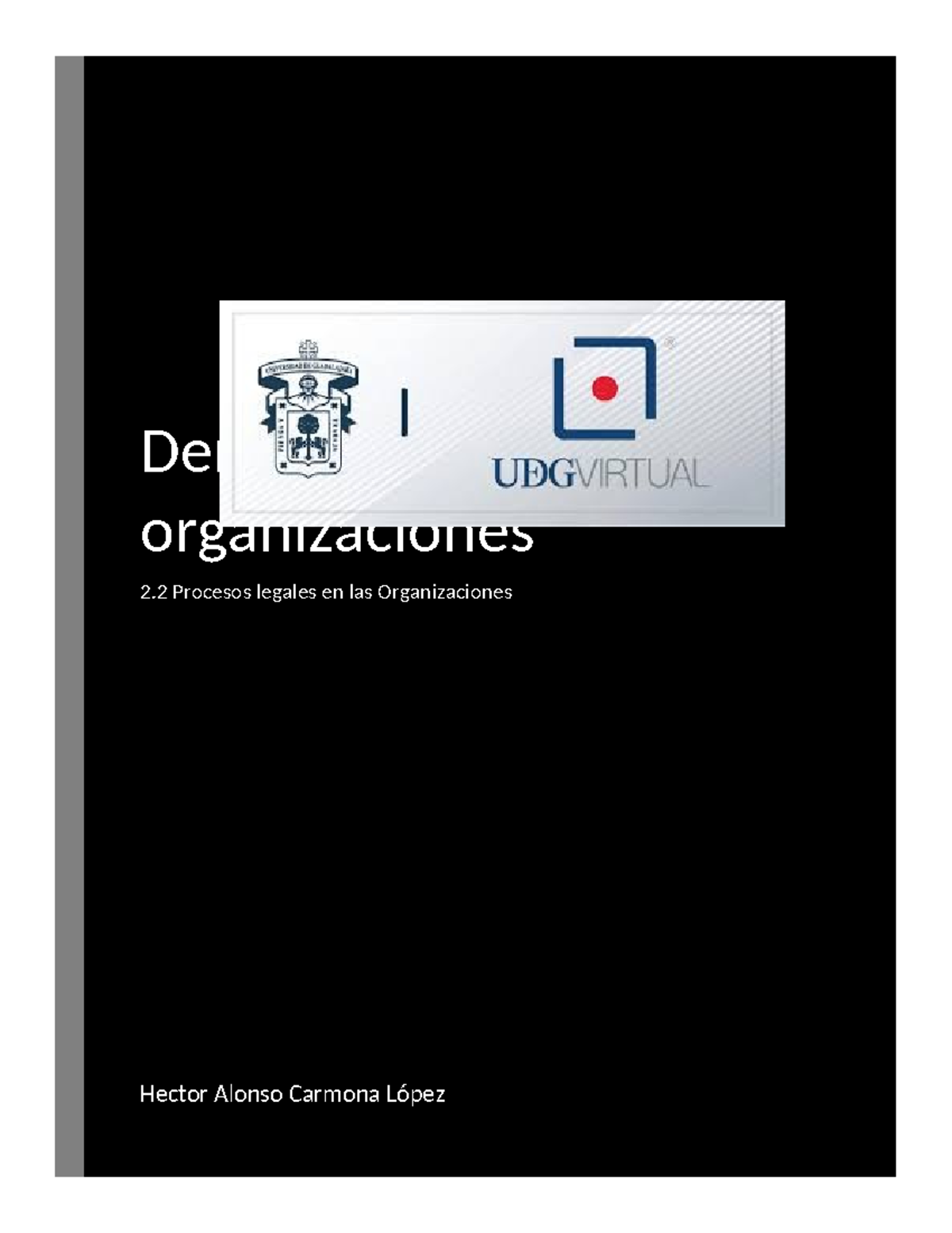 Procesos legales en la organizacion 2 - Derecho en las organizaciones 2 ...