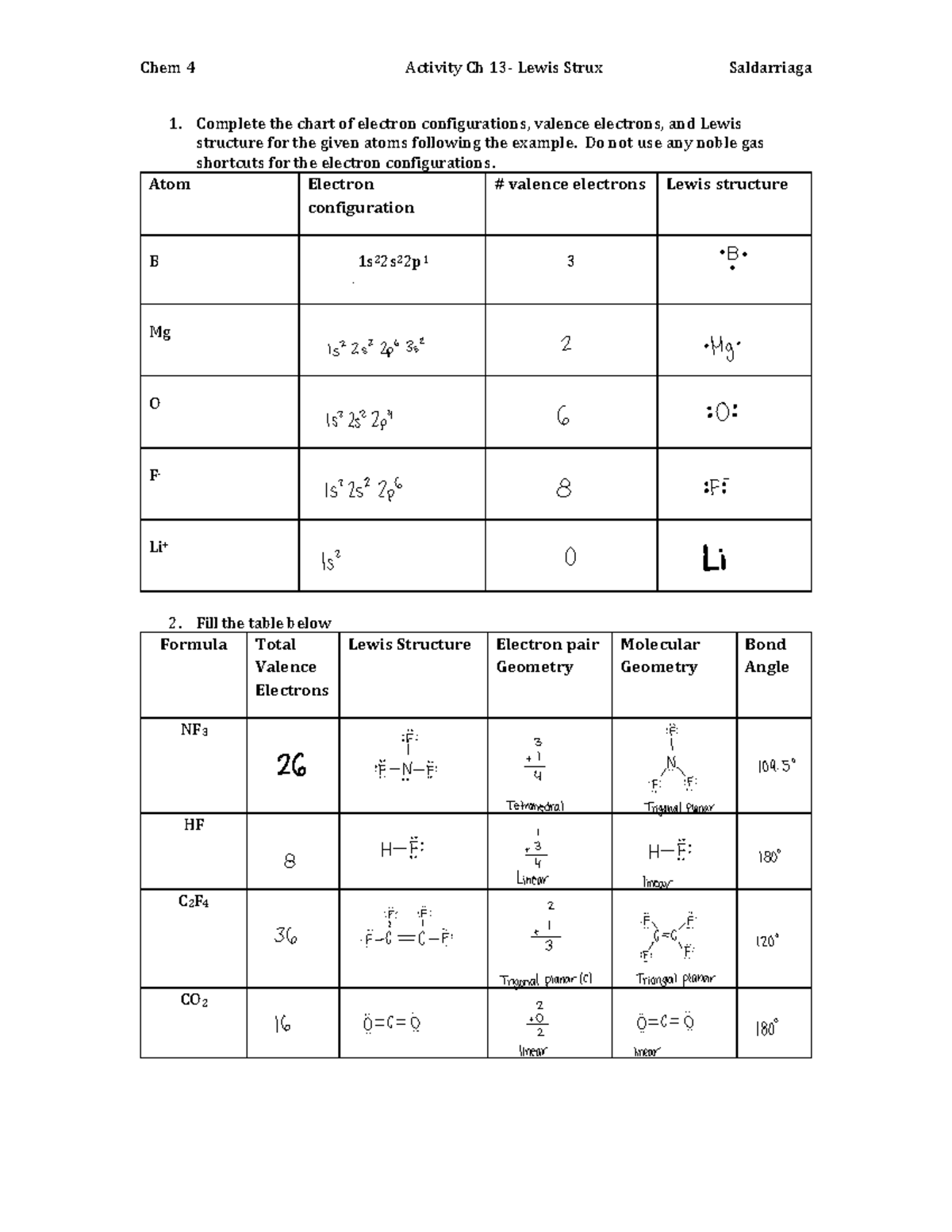 Chem 4 Final Exam: Lewis Structures & Bonding Analysis Guide - Studocu