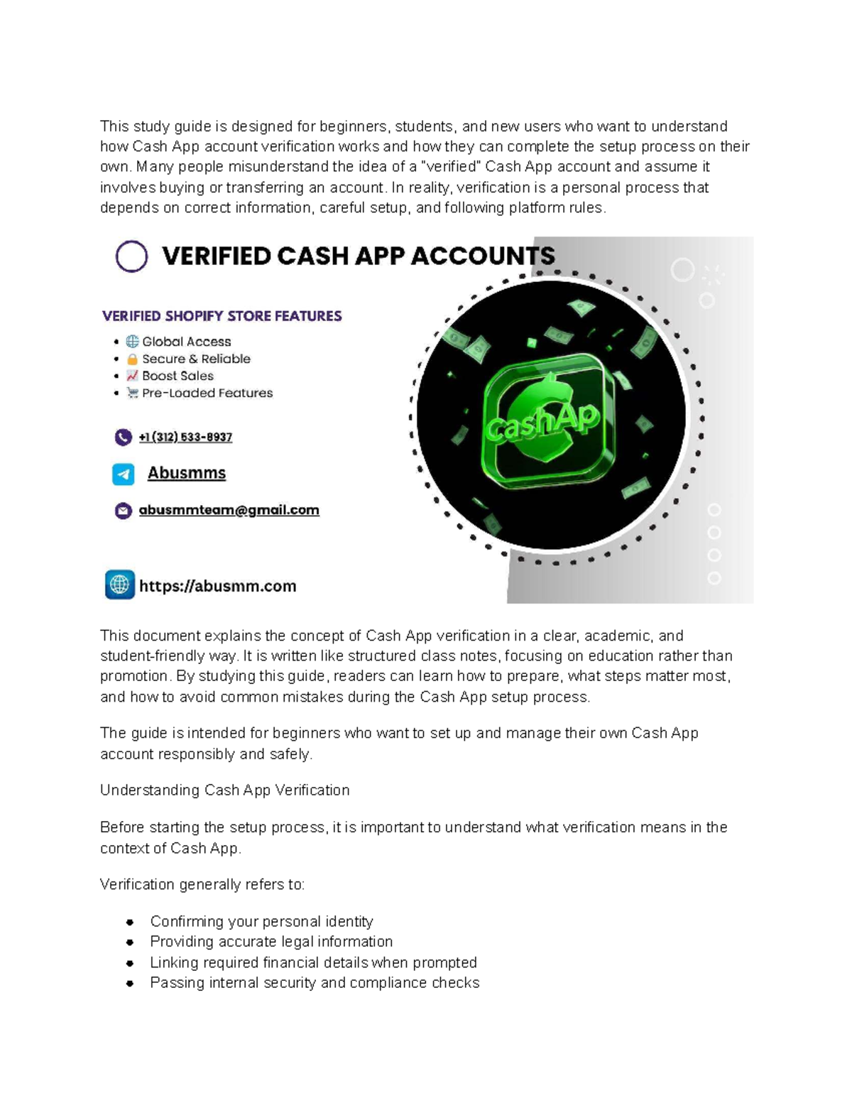 Cash App Verification Guide for Beginners: Setup & Tips - Studocu