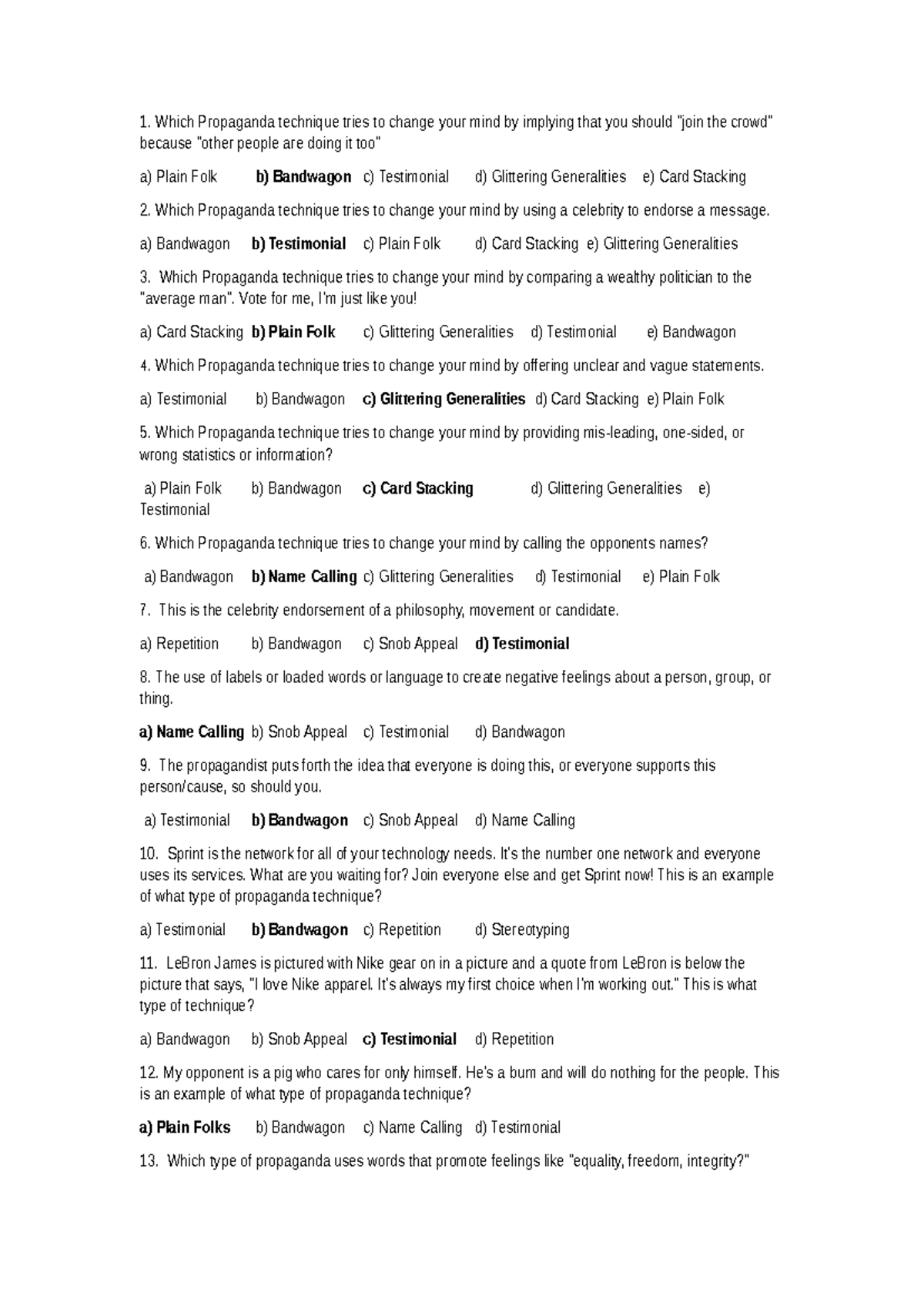 Propaganda-QUIZ - Understanding Propaganda Techniques and Their Impact ...