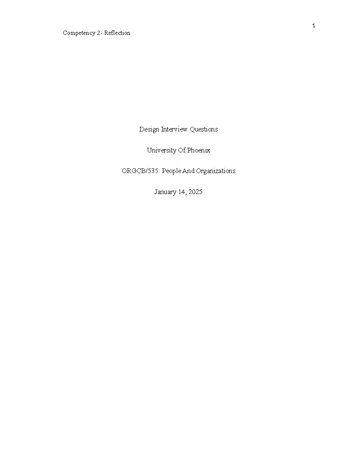 ORGCB 535: Reflection on Substance Abuse Counseling Competencies - Studocu