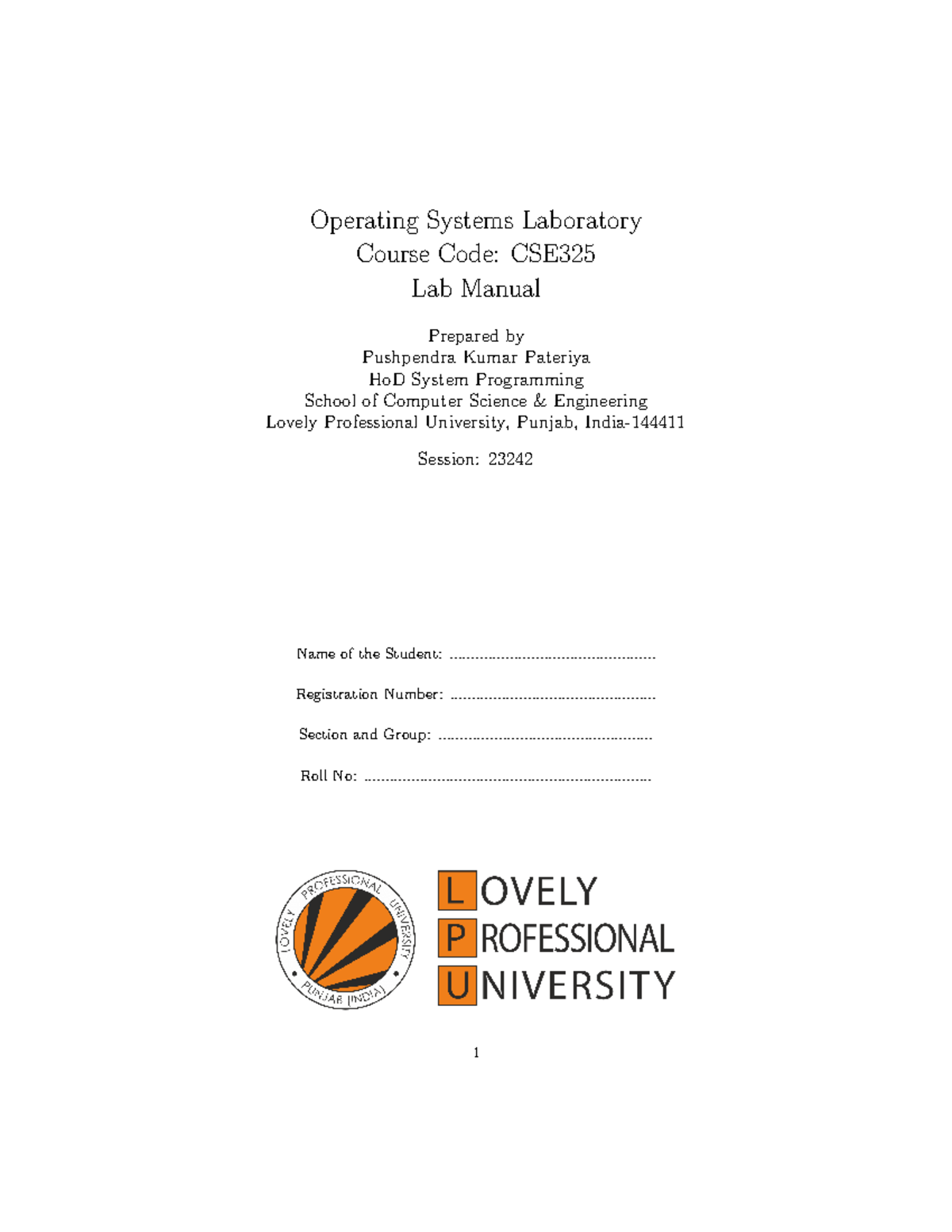 CSE325 Lab Manual: Intro to Linux & Shell Scripting Exercises - Studocu