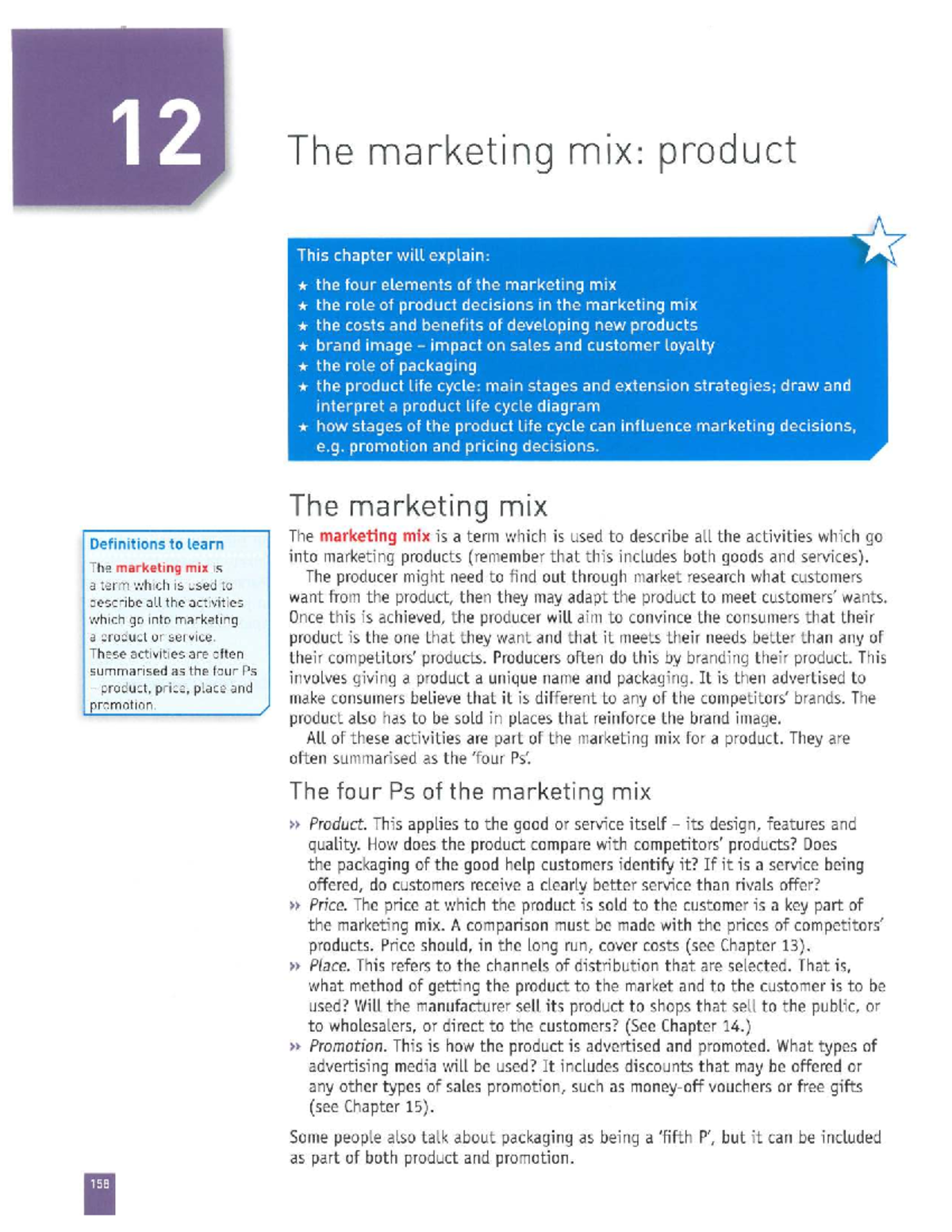 Chapter 12: The Marketing Mix - Product Analysis and Strategies - Studocu