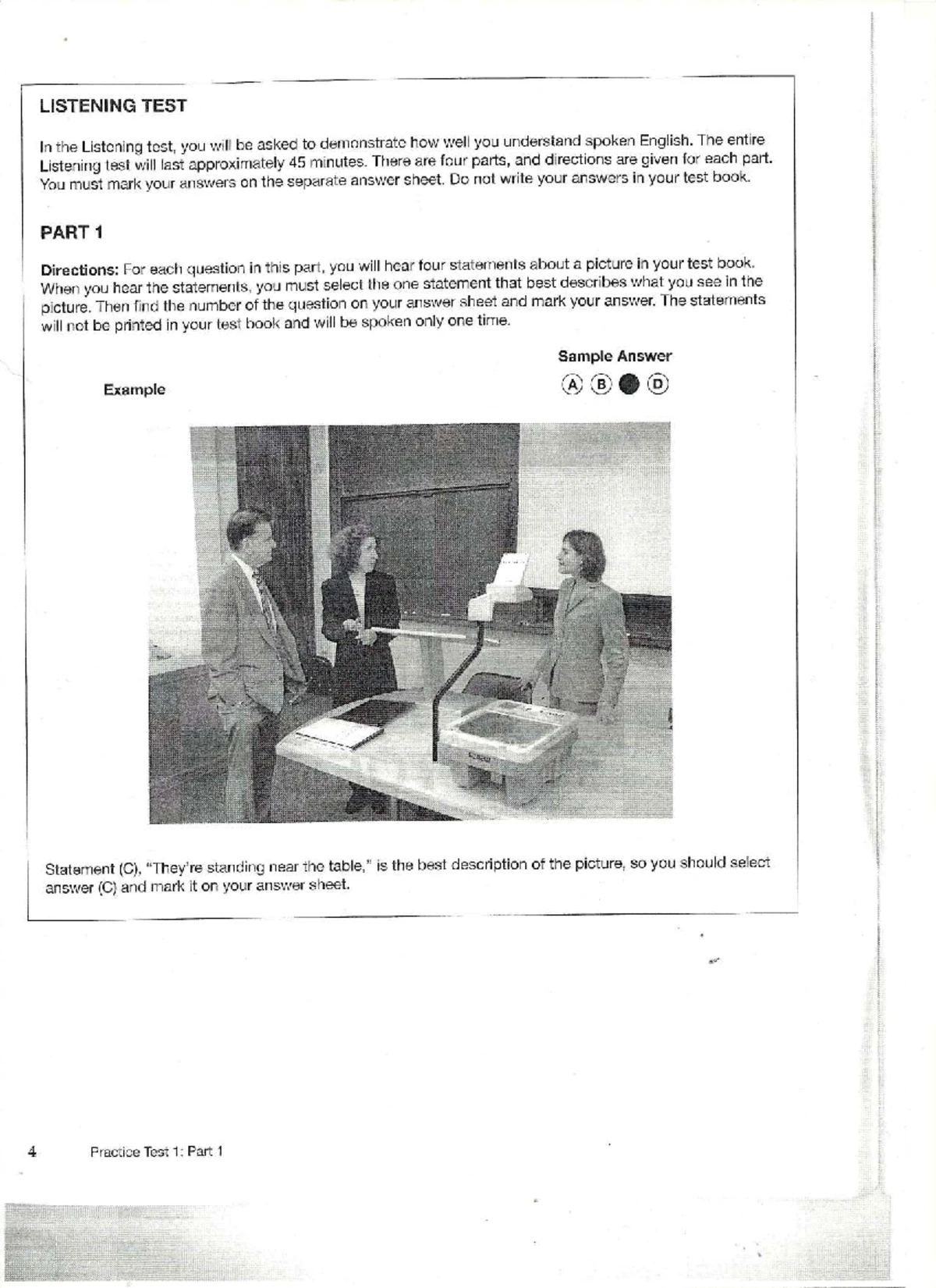 TOEIC Practice Test 1: Answer Sheet for Listening & Reading - Studocu