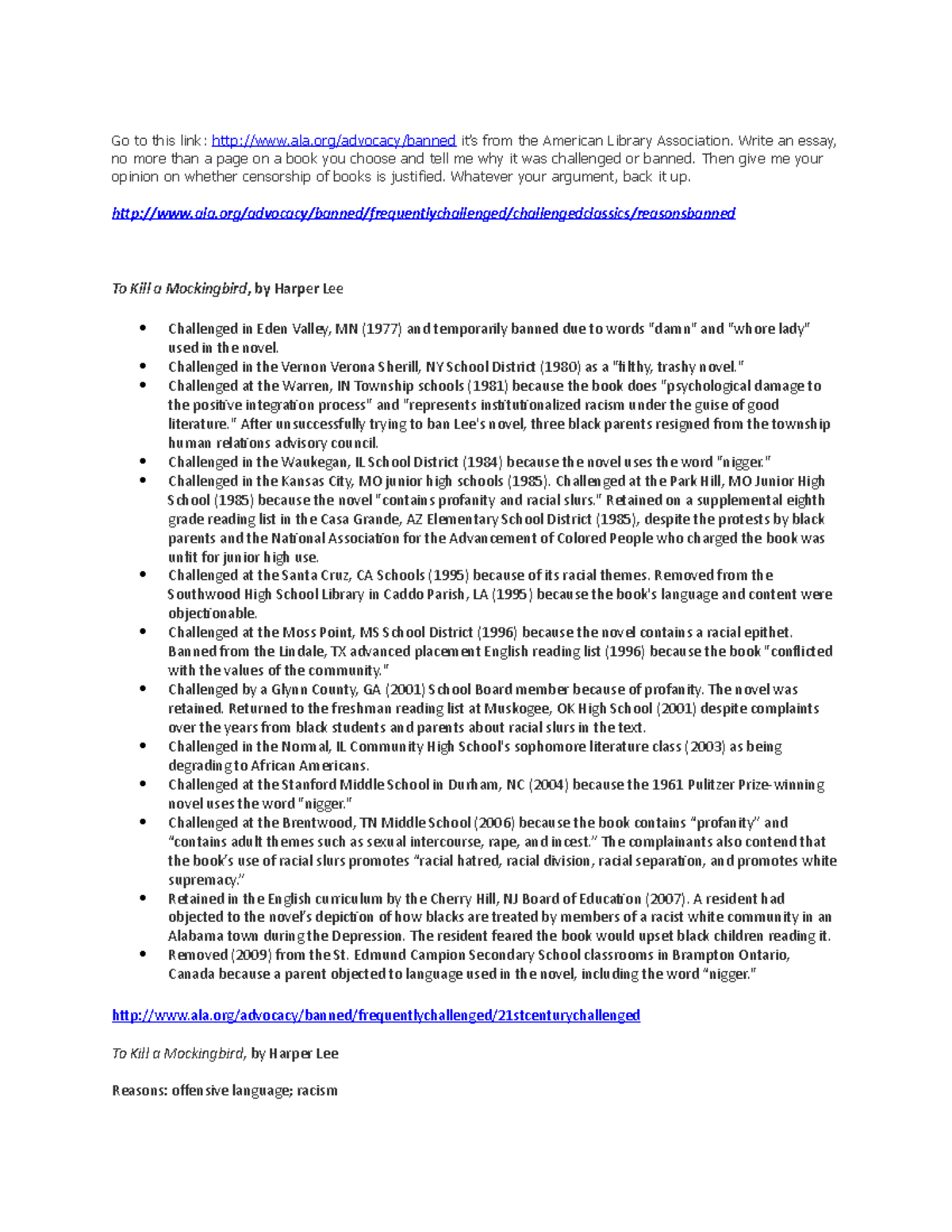 ENG 101 Essay: Analyzing Banned Books and Censorship Justification ...