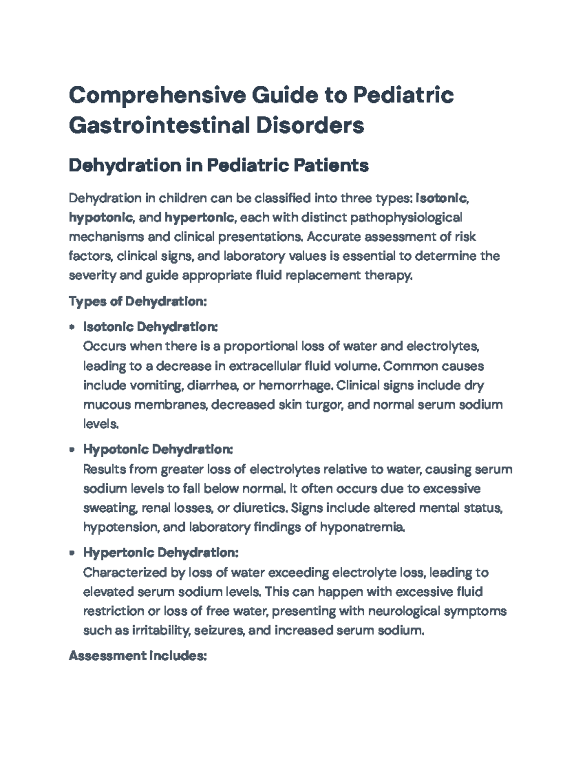 PEDS 101: Comprehensive Overview of Pediatric GI Disorders - Studocu