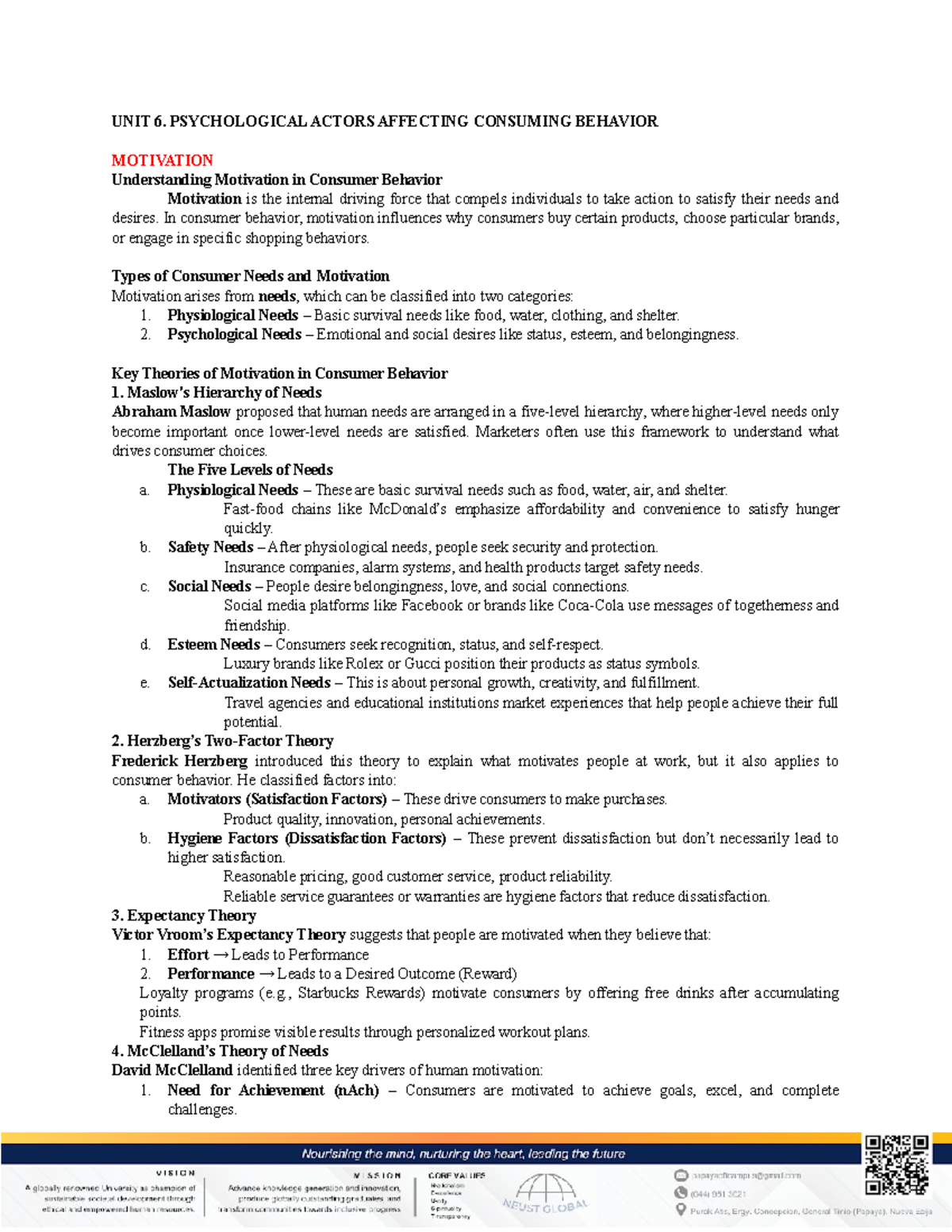 Consumer Behavior Module Finals: Understanding Psychological Influences ...
