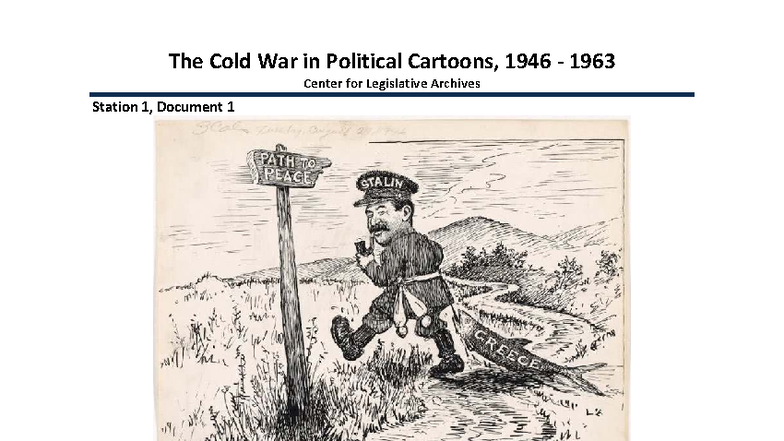 Cold War Political Cartoons Analysis (1946-1963) - Studeersnel